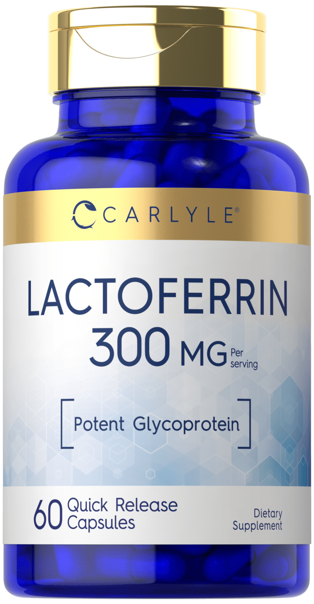Lactoferrin Supplement | 300mg | 60 Capsules | Non-GMO and Gluten Free ...