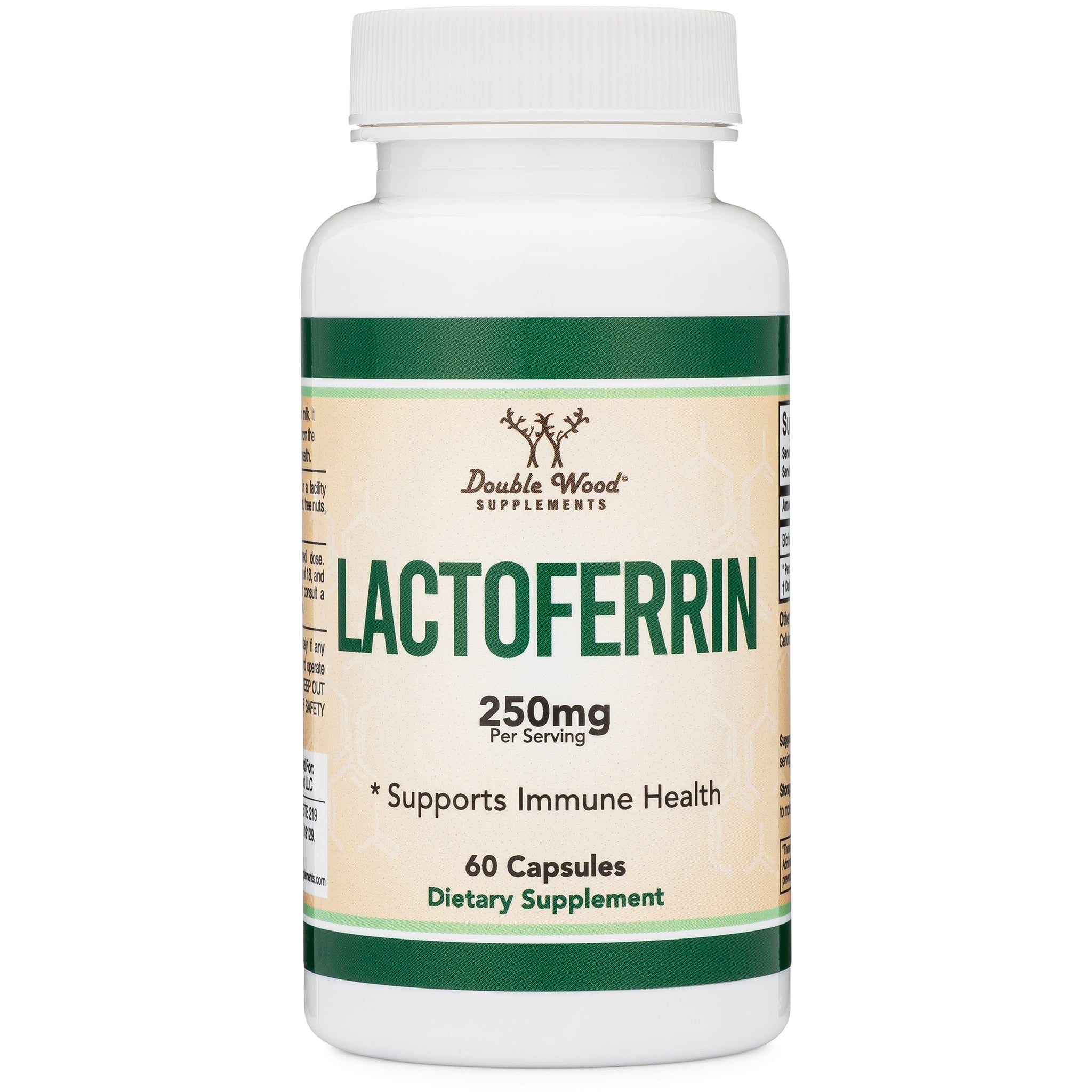 Lactoferrin Supplement, Supports Gut Health, 250mg Per Serving, Double ...