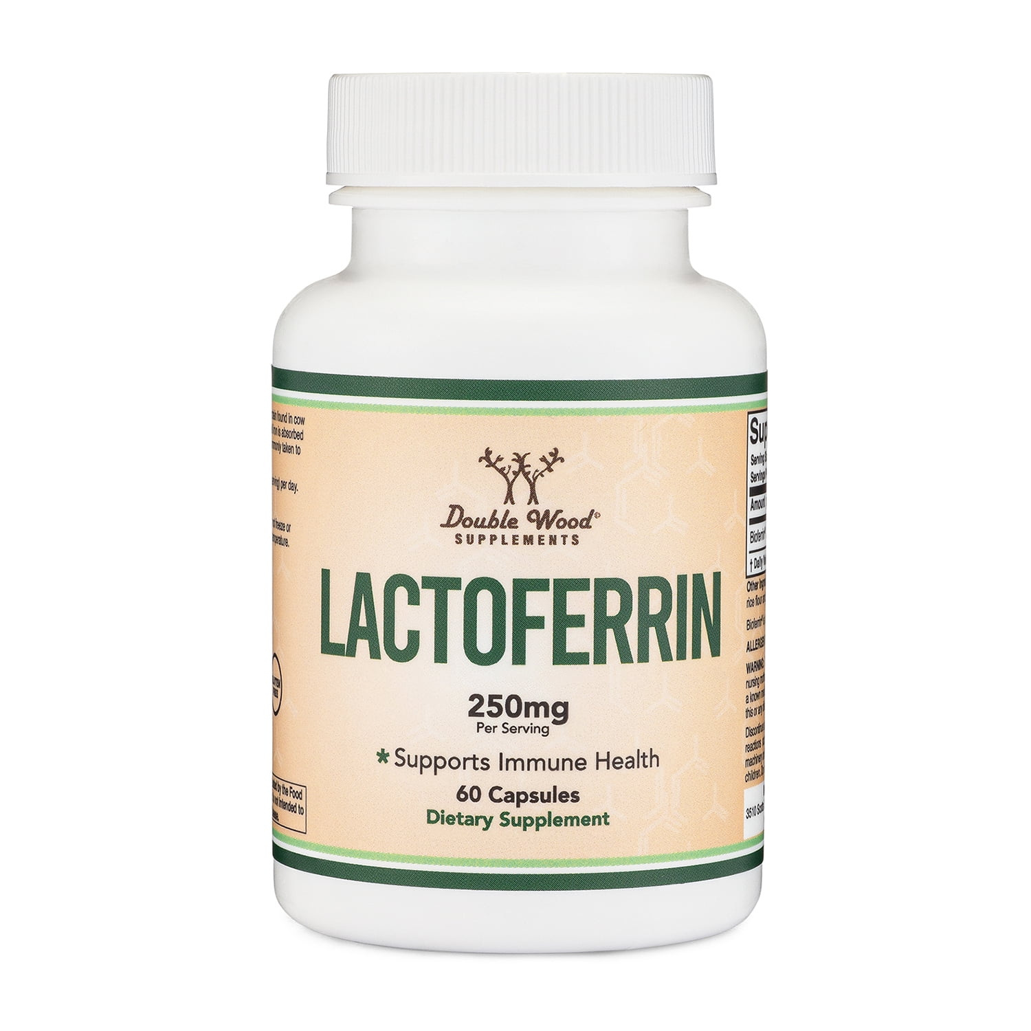Lactoferrin Supplement, Supports Gut Health, 250mg Per Serving, Double ...