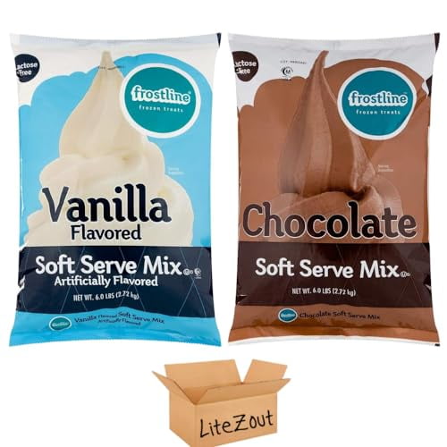 Lactose Free Soft Serve Mix Variety Bundle, Chocolate and Vanilla, 6 lb ...