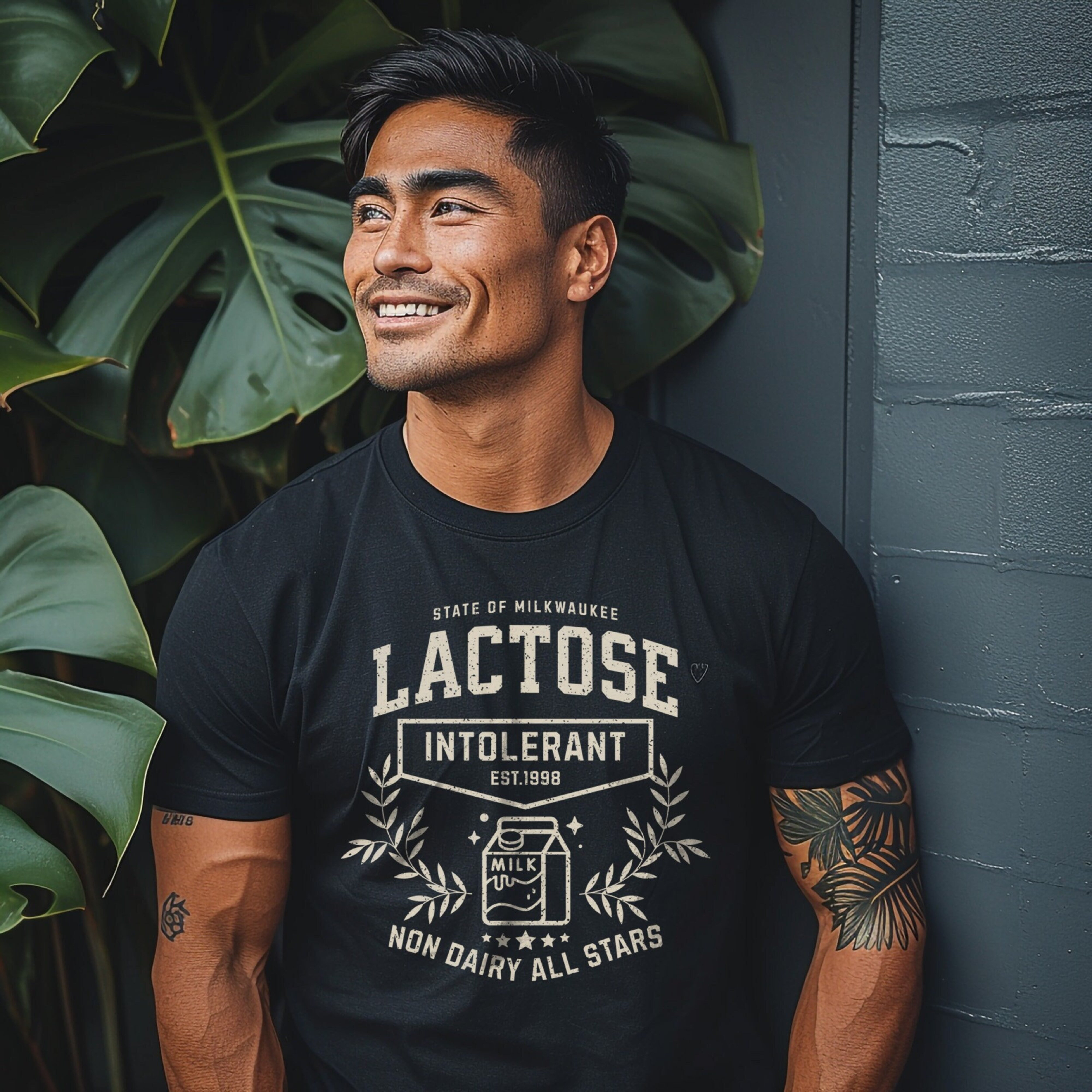 Lactose Intolerant Funny Cringy Gift For Friends T shirt, Milk Free ...