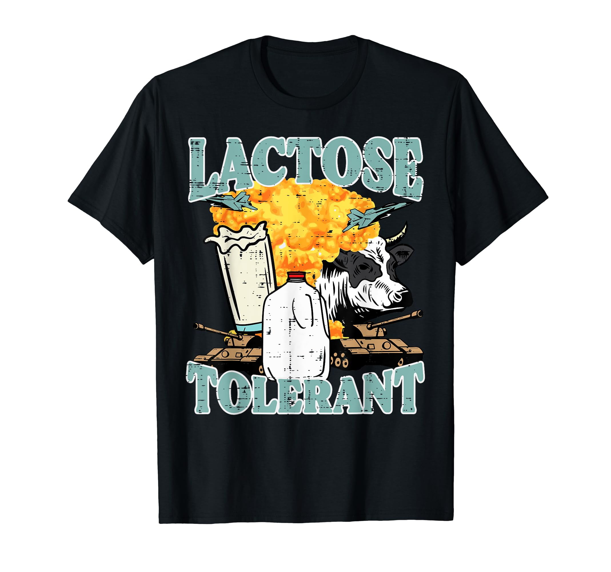Lactose Tolerant Meme Funny Saying Dairy Joke Men Women Kids T-Shirt ...