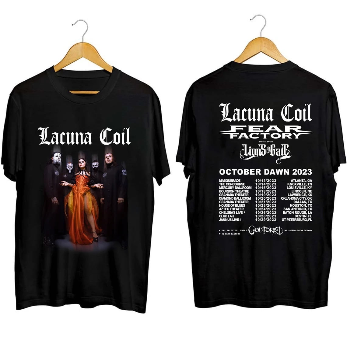 Lacuna Coil 2023 Dawn US Tour Unisex T-Shirt Gift For Men Women S-3XL - Walmart.com