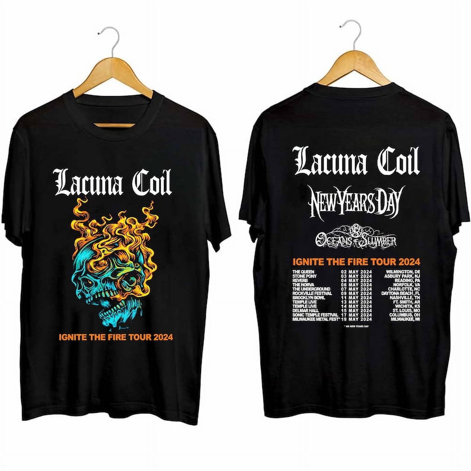 Lacuna Coil Ignite the Fire 2024 Tour Shirt, Lacuna Coil Band Fan Shirt ...