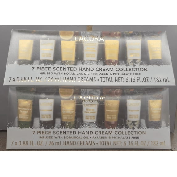 Lacura 7 Pieces Scented Hand Cream Collection Infused with Botanical ...