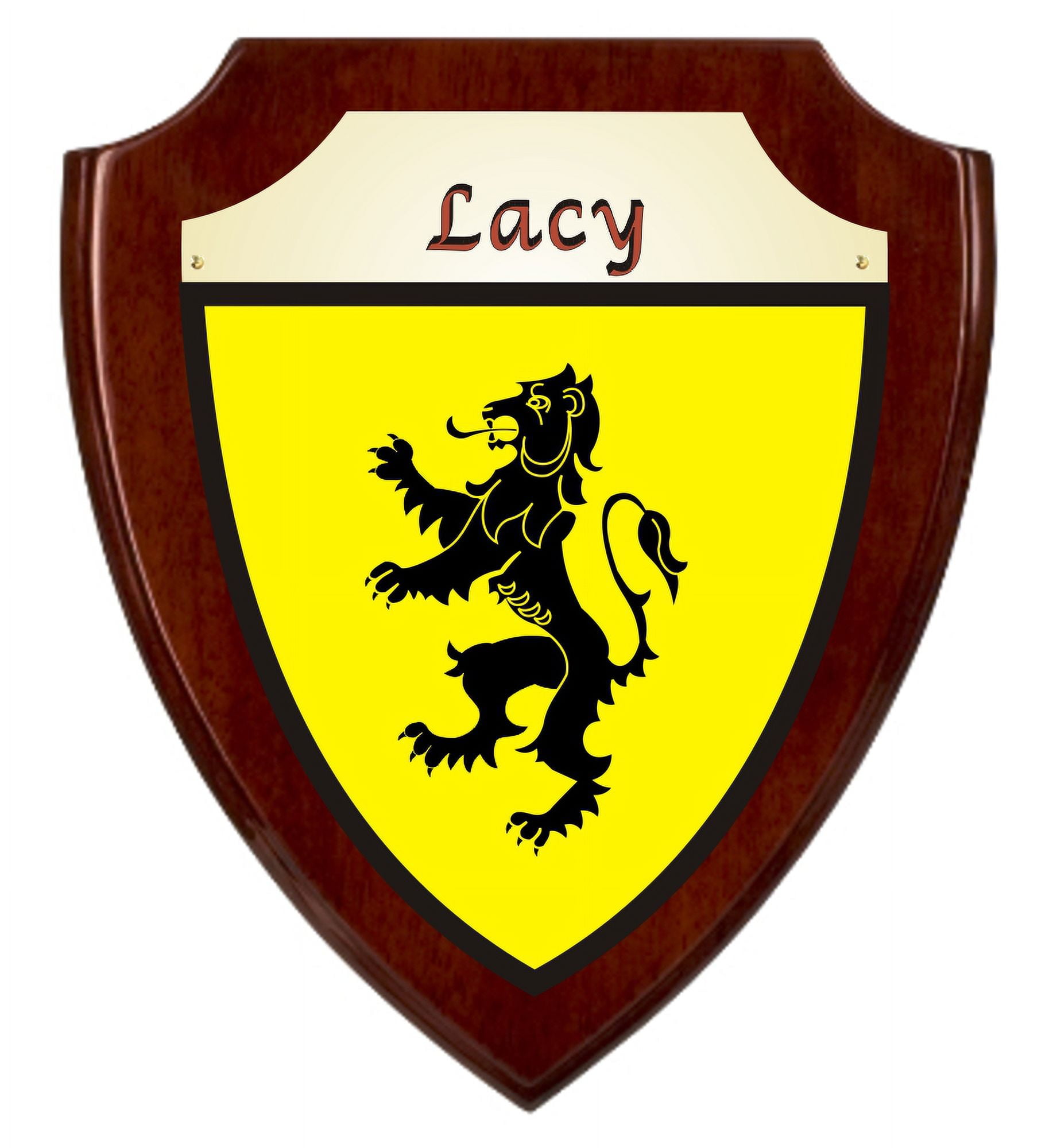 Lacy Irish Coat of Arms Shield Plaque - Rosewood Finish - Walmart.com