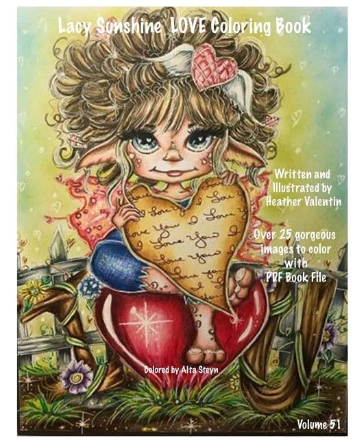 Lacy Sunshine Love Coloring Book: Valentine Love Fairies, Sprites ...