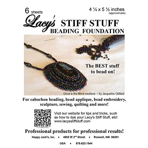 Lacy’s Stiff Stuff Beading Foundation - 4.25 x 5.5 inches - Black ...