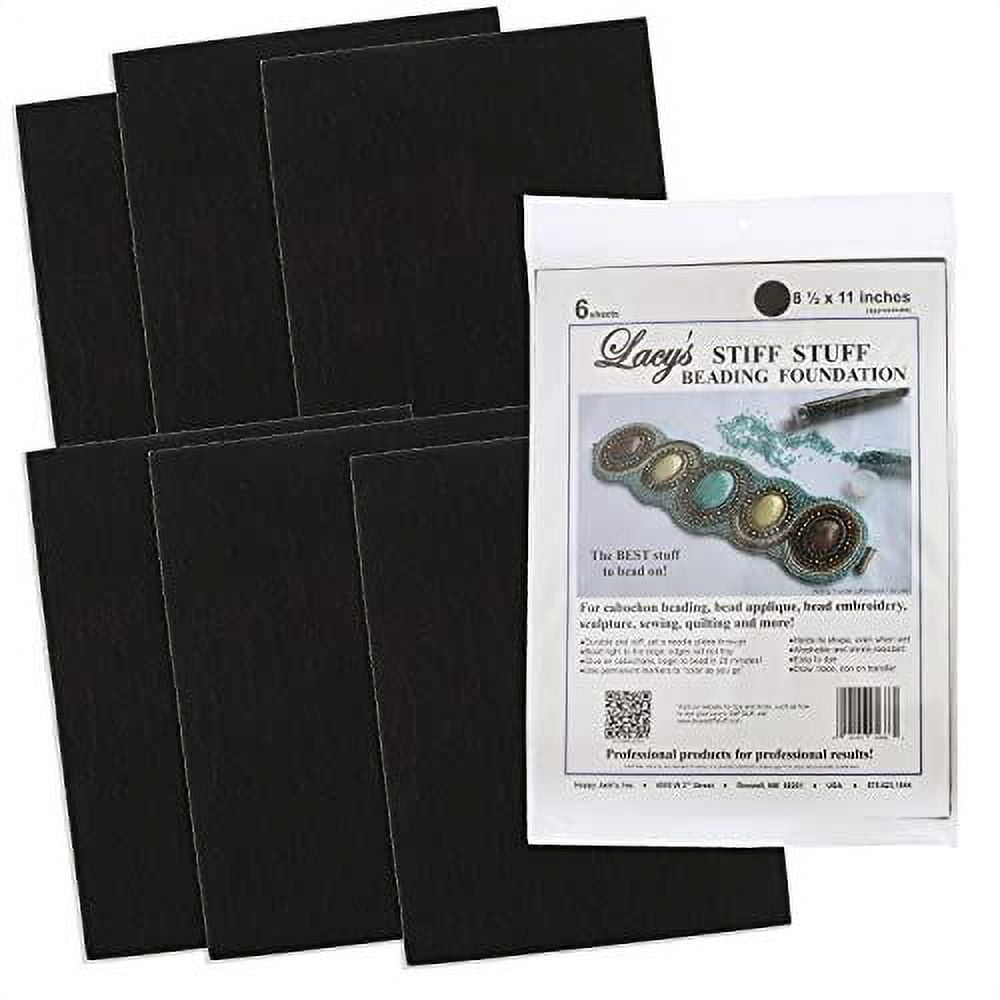 Lacy’s Stiff Stuff Beading Foundation – 8.5 x 11 inches - Black Fabric ...