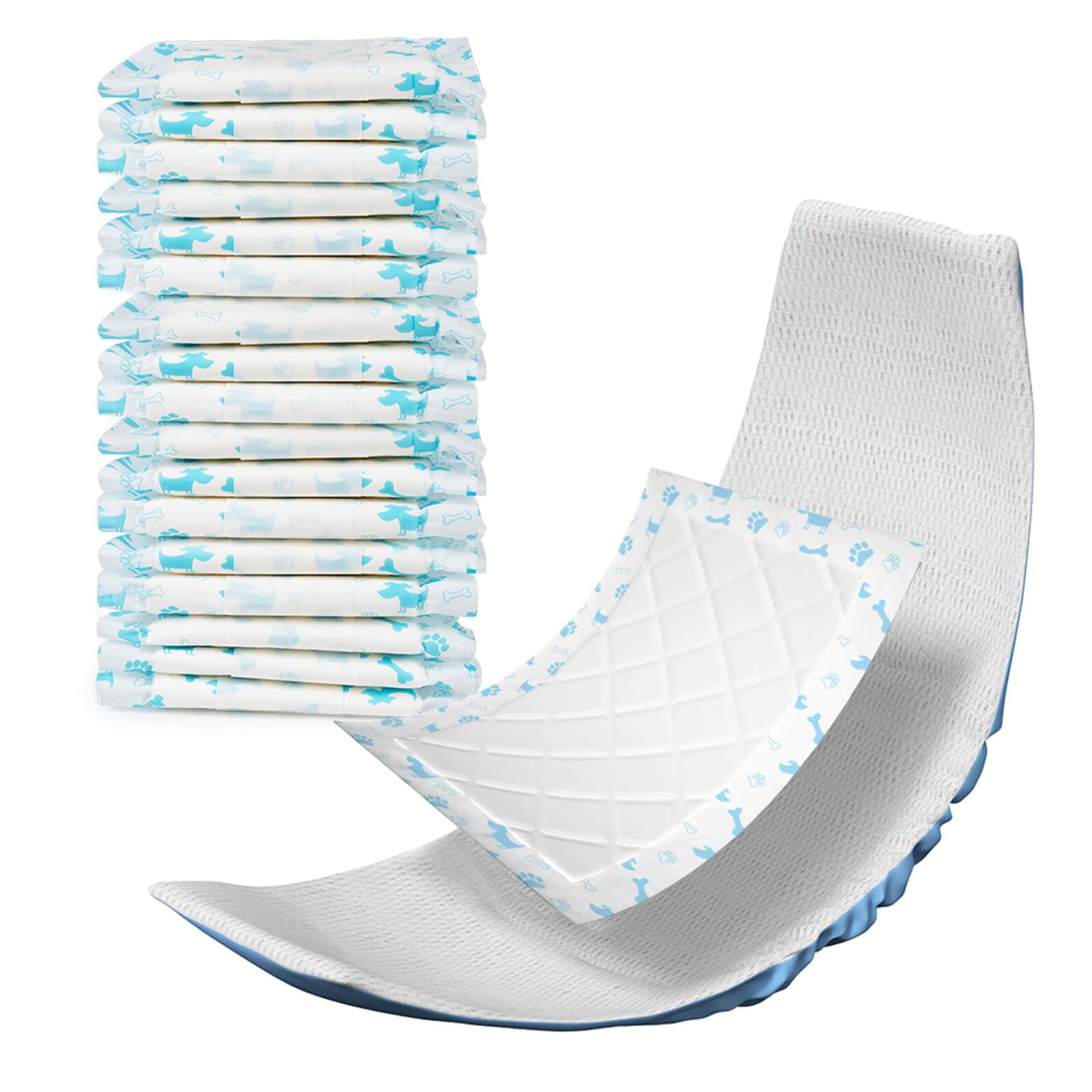 Ladadee Disposable Dog FEV6 Diaper Liners Booster Pads for Male and ...