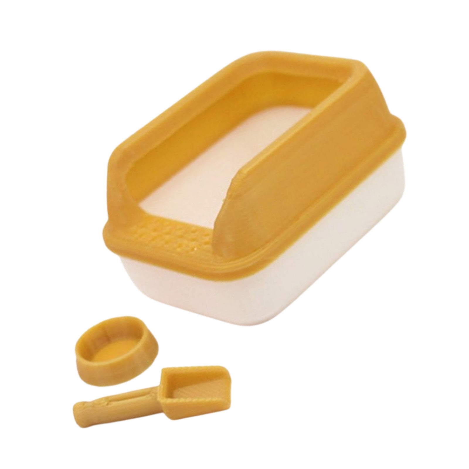 Ladaidra Brown fhgksm 1:12 Scale Bowl Pet Litter Box Pretend-Play Kid ...