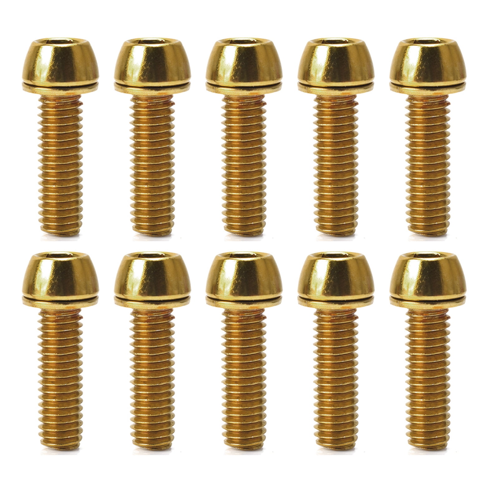 Ladaidra Brown fhgksm 10Pcs M6x20mm Bike Stem Bolts Screw Bicycles Stem ...