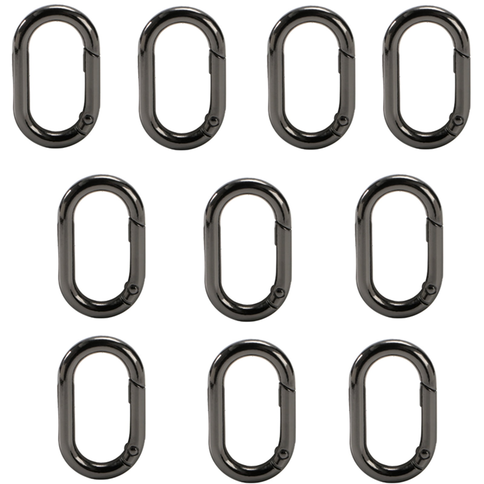 Ladaidra Brown fhgksm 10Pcs Metal Carabiner Spring Clip Keyrings Buckle ...