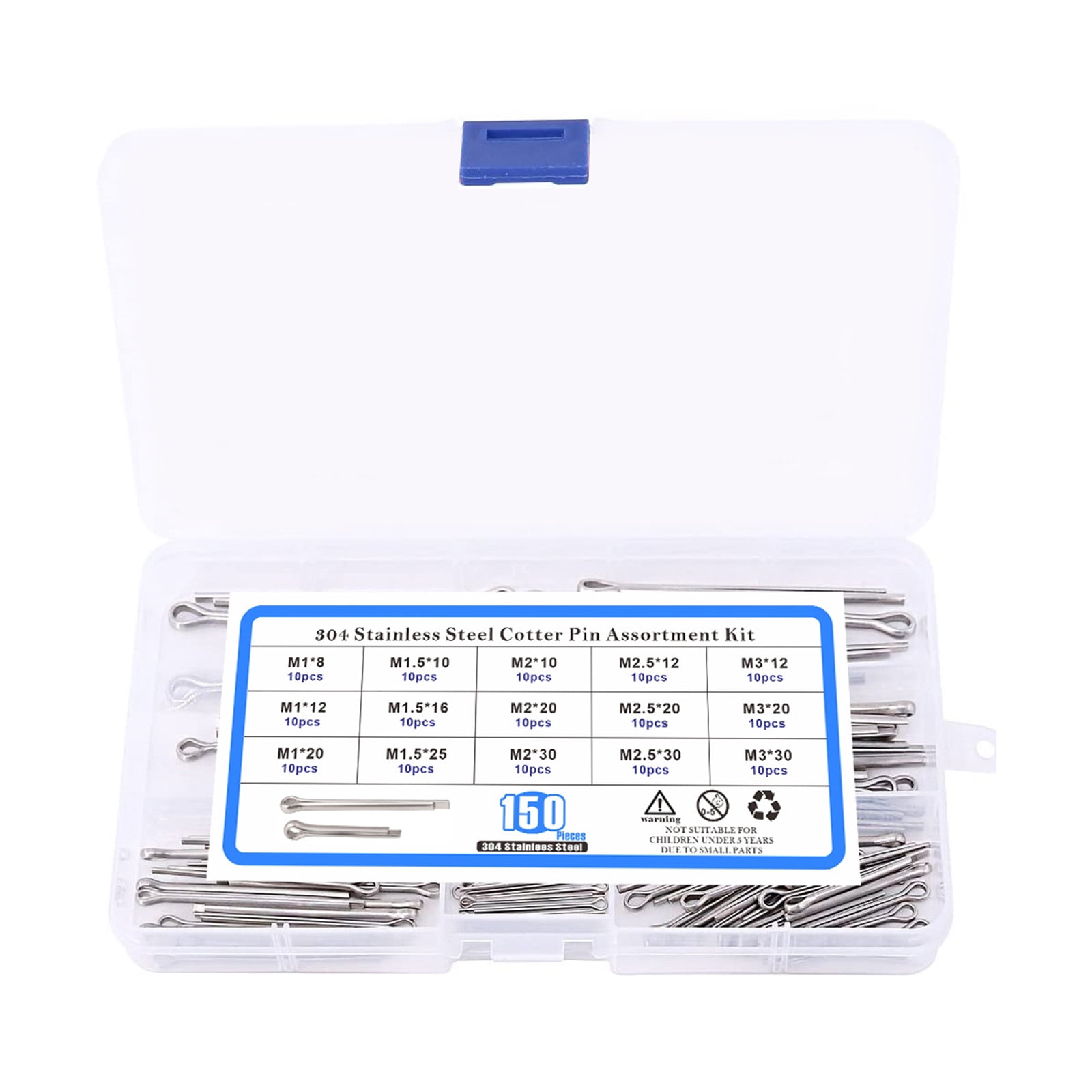 Ladaidra Brown fhgksm 150Piece Cotter Pin Set, Stainless Steel Cotter ...