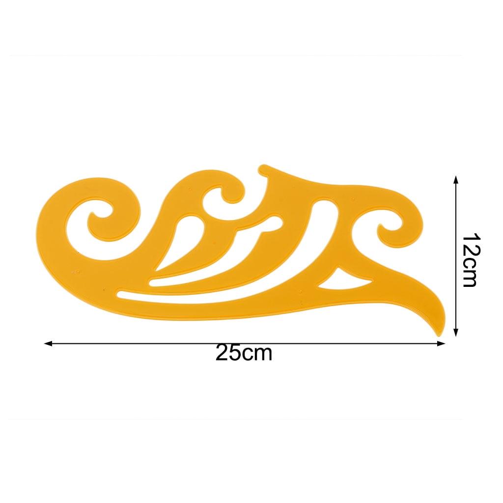 Ladaidra Brown fhgksm 20/25/30cm French Template Ruler Drawing Drafting ...