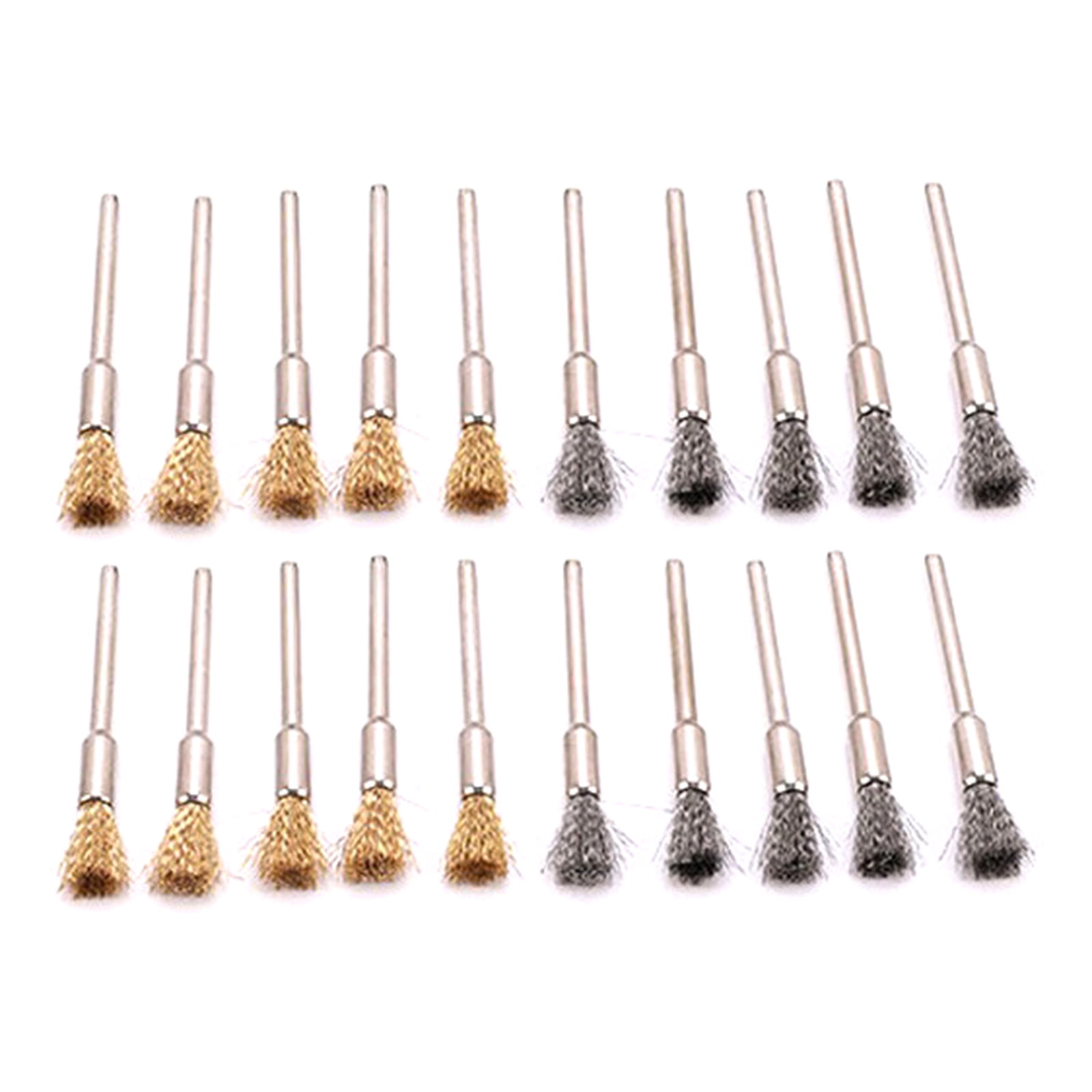Ladaidra Brown fhgksm 20Pcs Extended Small Wire Brush End Brushes Pen ...