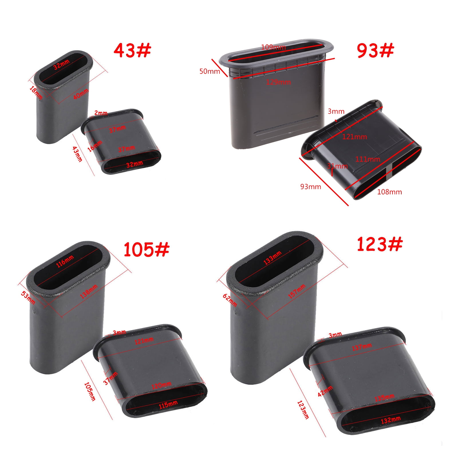 Ladaidra Brown fhgksm 2PCS Port Tube Bass Vent Ventilation Inverted ...