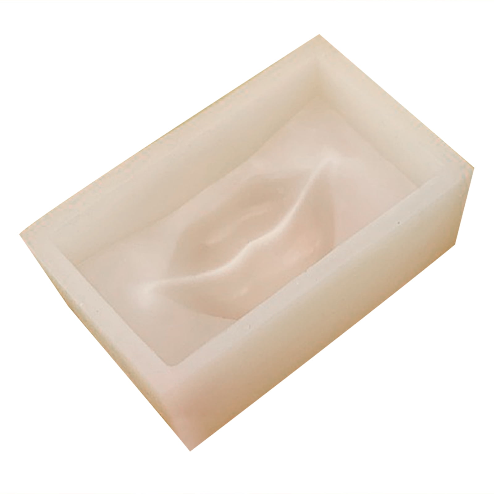 Ladaidra Brown fhgksm 3D Rectangle Lips Silicone Mold for Candle Making ...