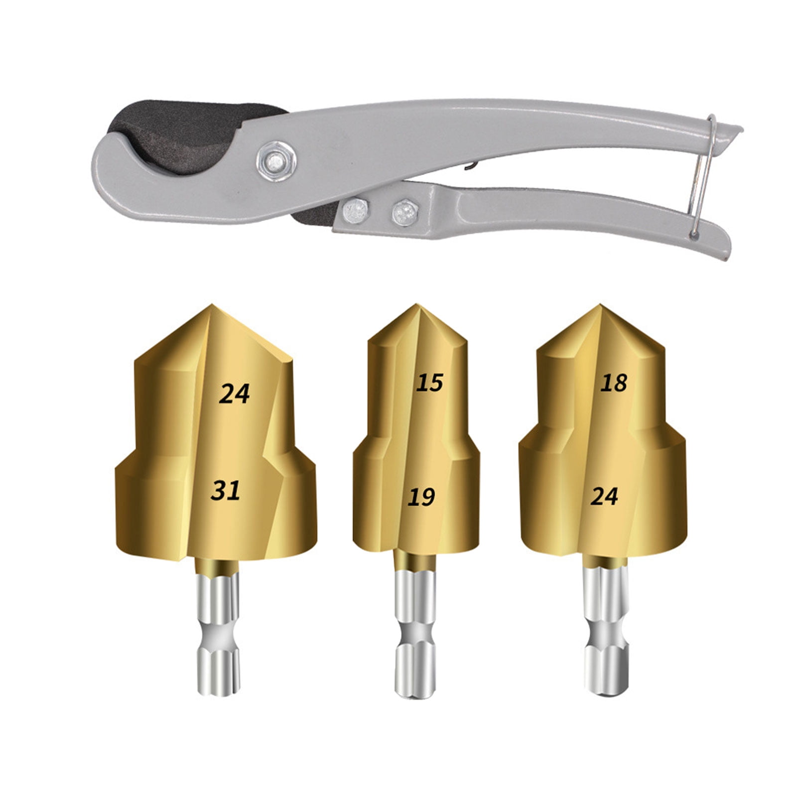 Ladaidra Brown fhgksm 3Piece Pipe Reaming Drills Bit Set, Coated, Quick ...