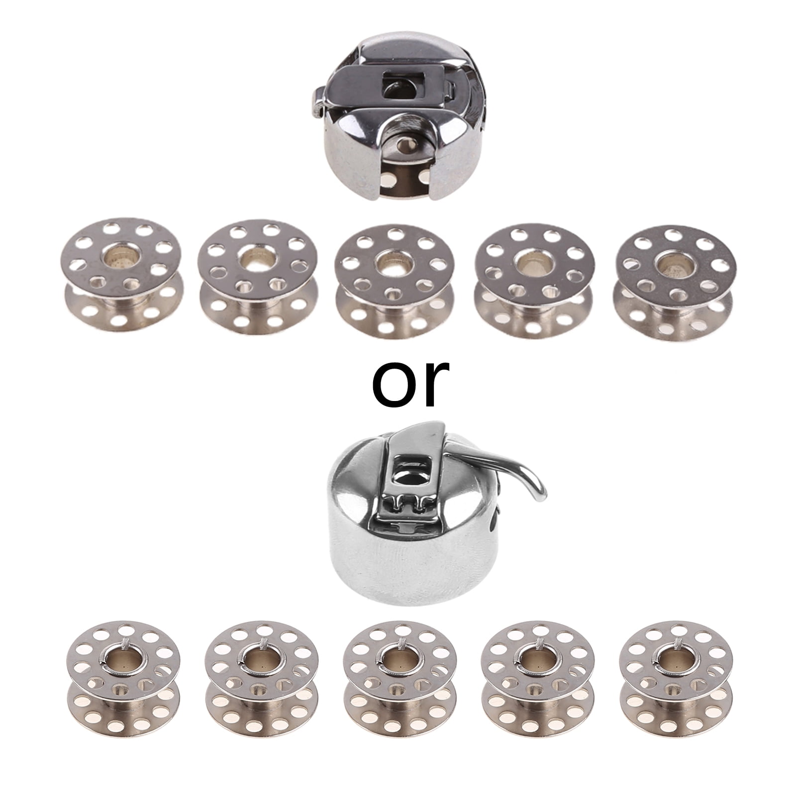 Ladaidra Brown fhgksm 5Pcs Sewing Machine Bobbin Case Metal Bobbin Case ...