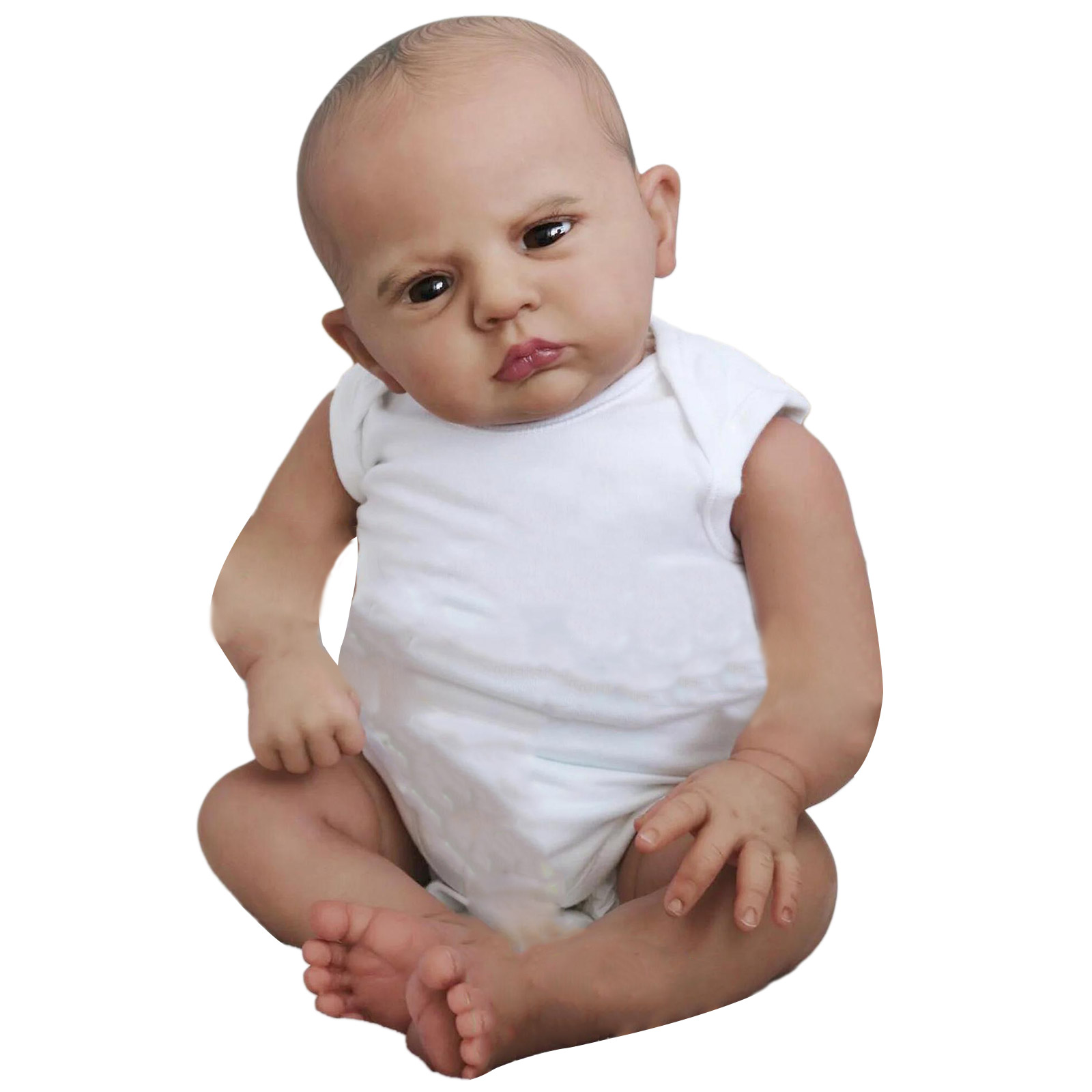 Ladaidra Brown fhgksm 60cm Hand Drawn Newborn Hand Washable Girl with ...