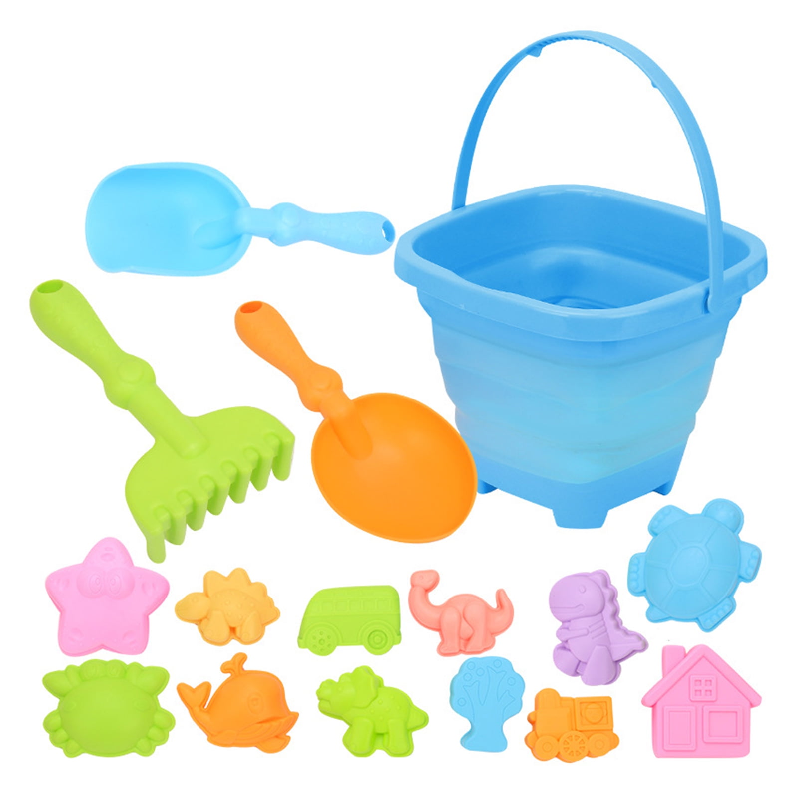 Ladaidra Brown fhgksm Beach Toy Sand Play Bucket Toy with Cartoon Mold ...