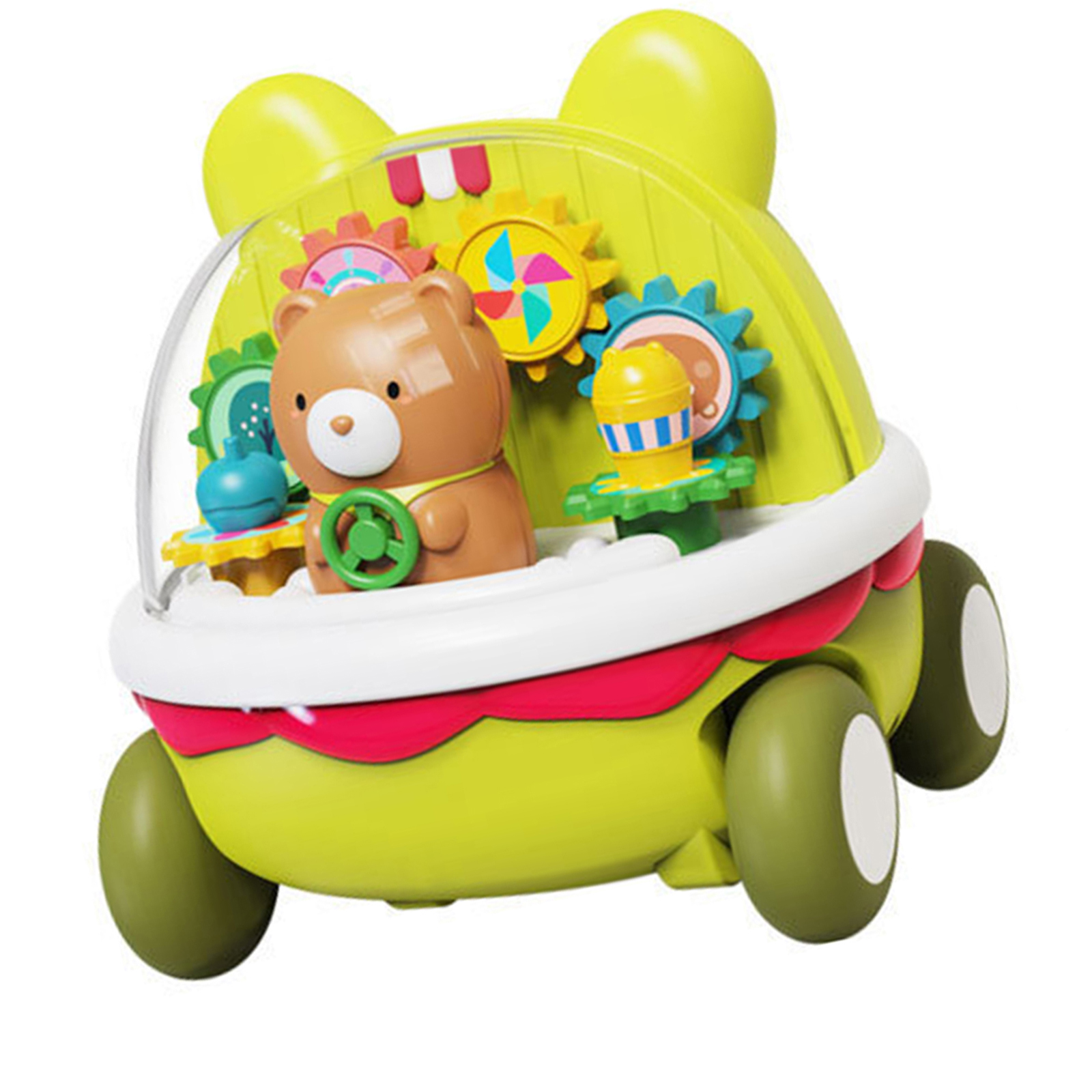 Ladaidra Brown fhgksm Cartoon Bear Inertance Car Toy with Clear Gears ...