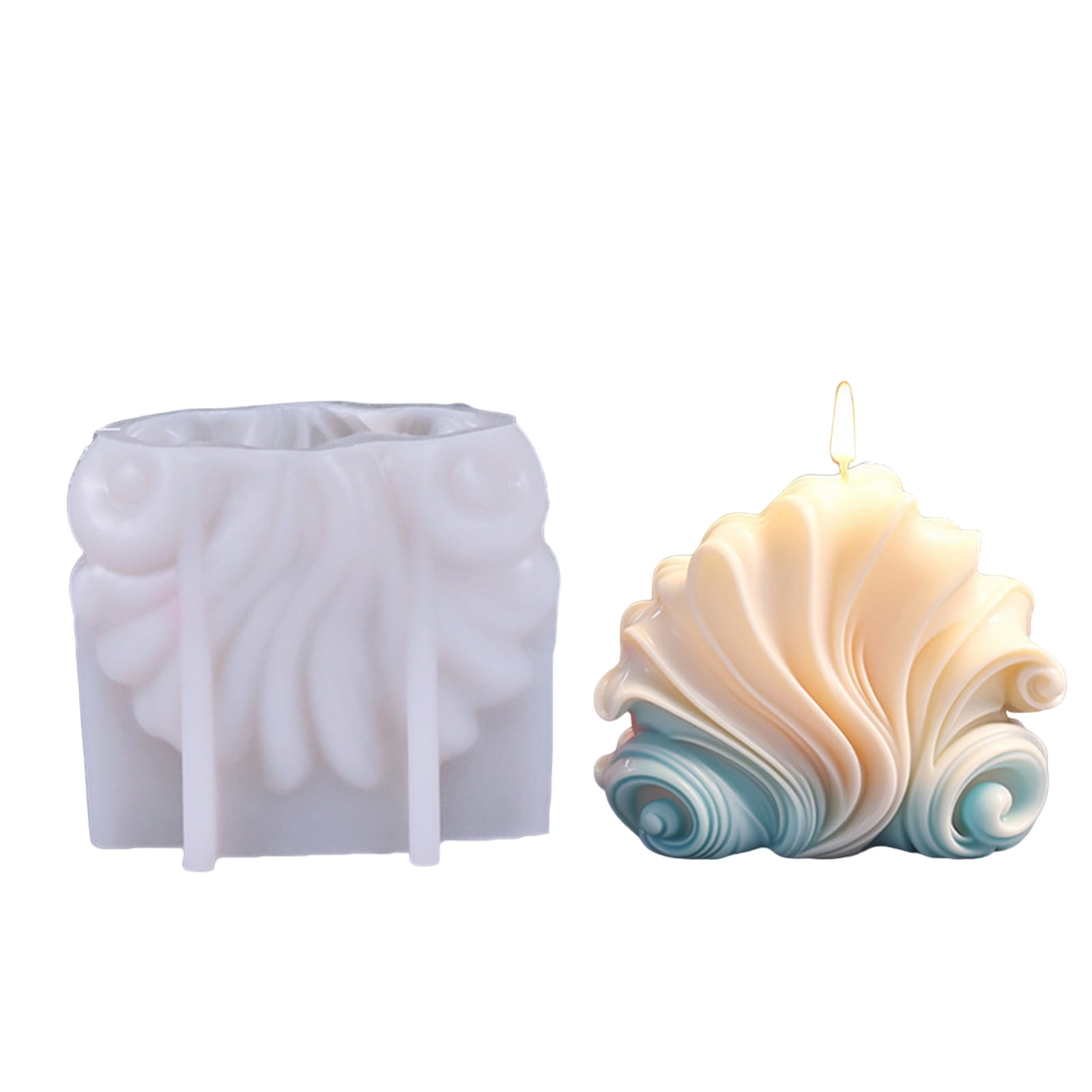 Ladaidra Brown fhgksm Conch Textured Candle Molds, 3D Conch Candle ...