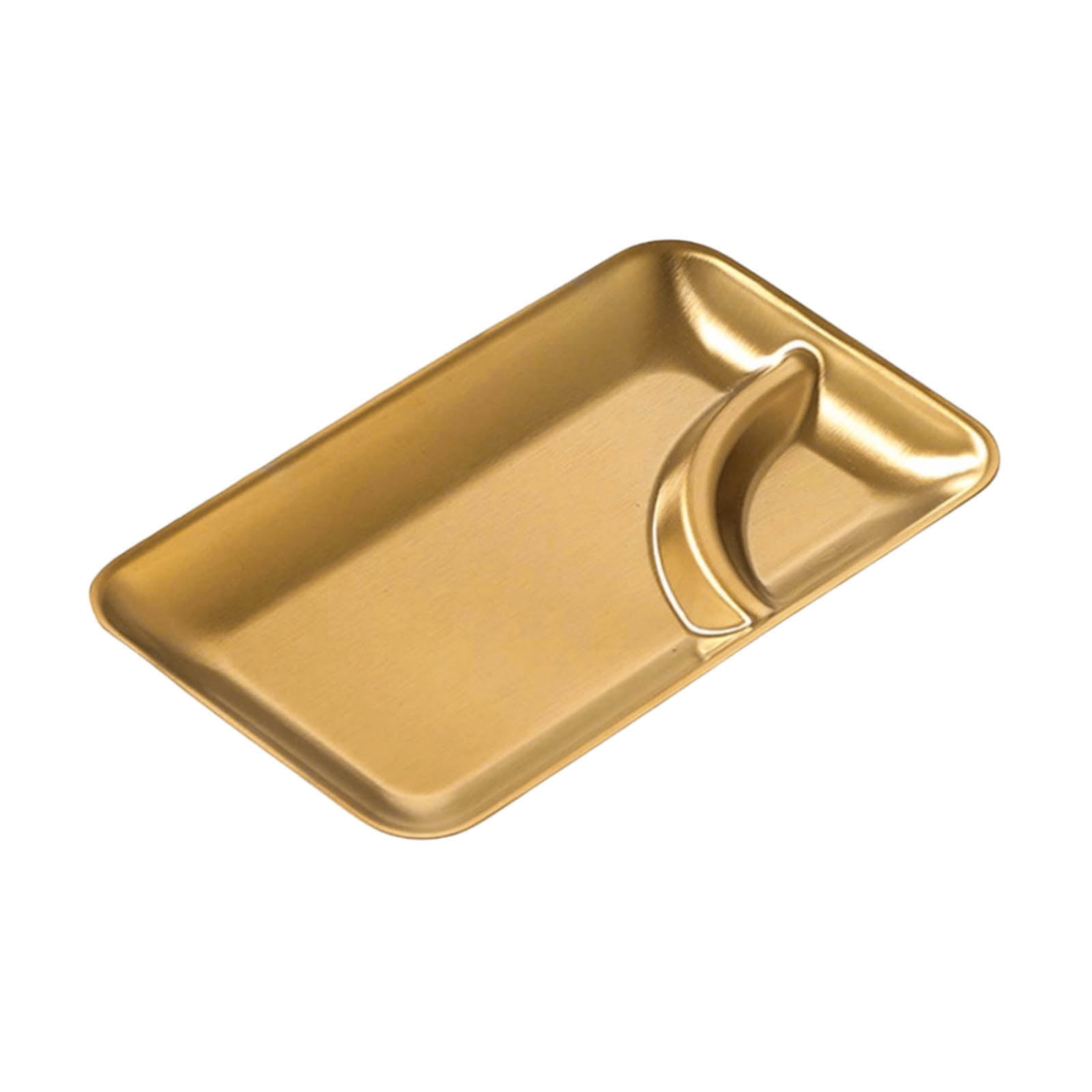 Ladaidra Brown fhgksm Creative Stainless Steel Snacks Tray with Two ...