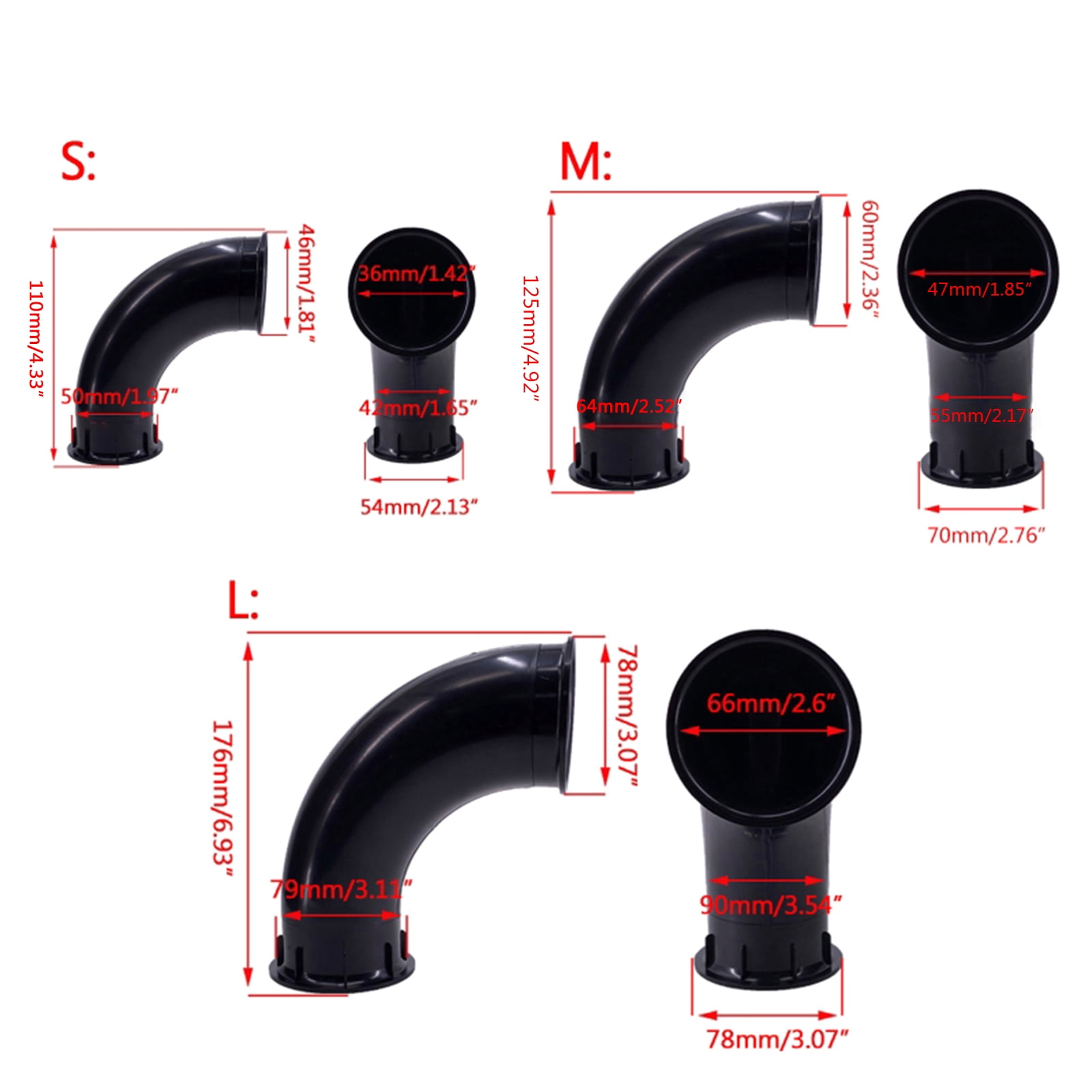 Ladaidra Brown fhgksm Curved Guide Tube Subwoofer Loudspeaker Inverted ...