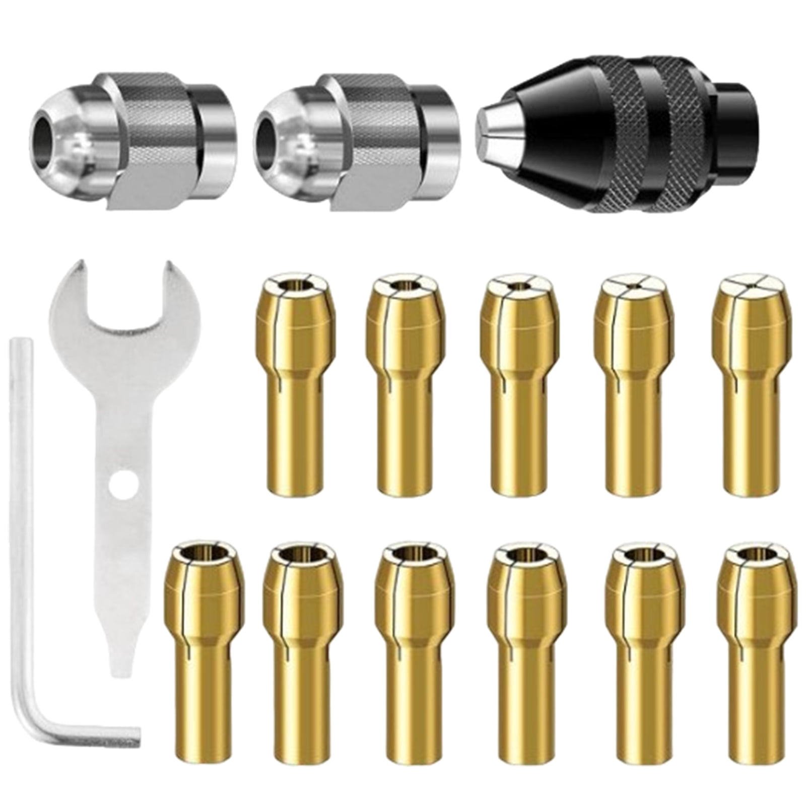 Ladaidra Brown fhgksm Drill Chucks Collet Set 1/32inch to 1/8inch Quick ...