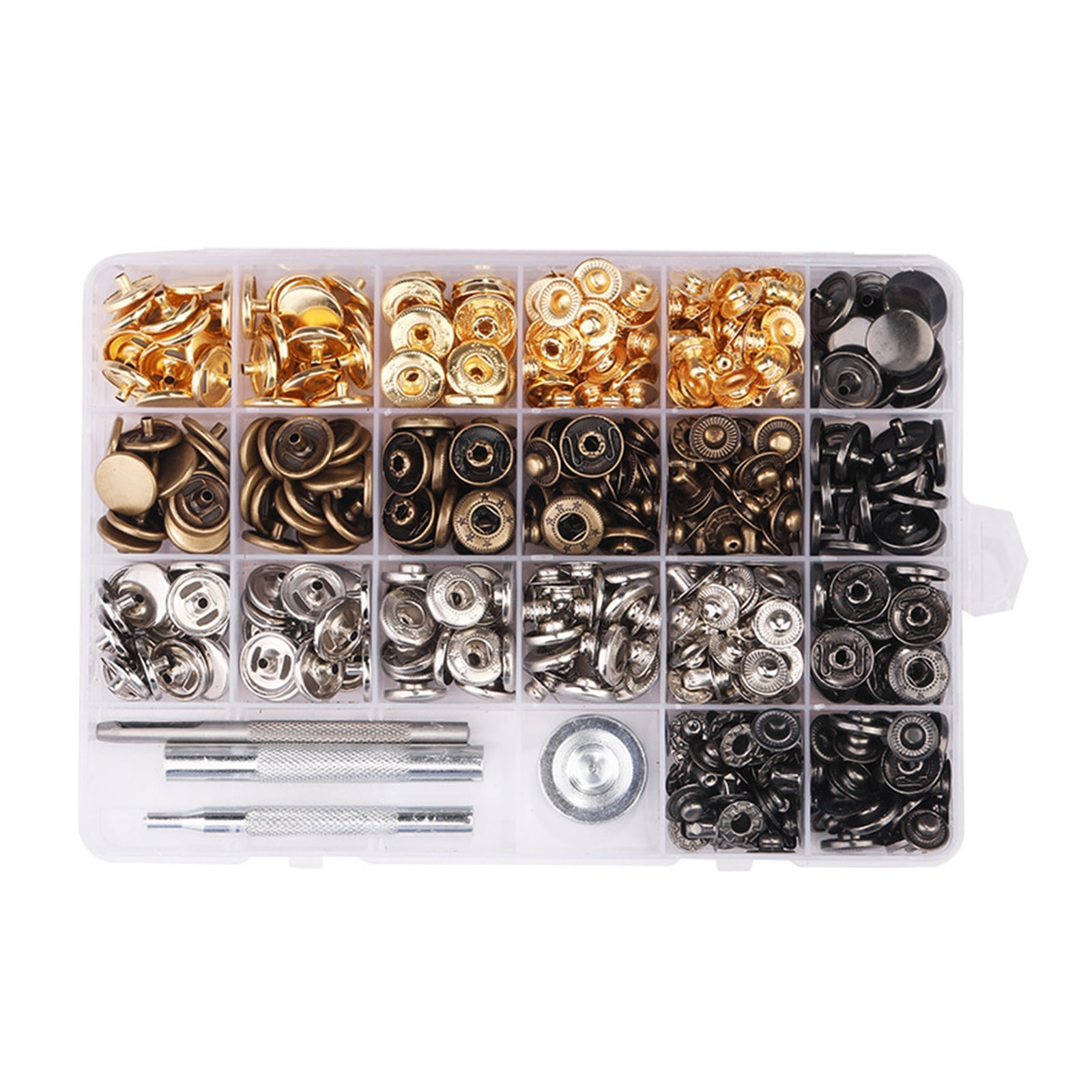 Ladaidra Brown fhgksm Fasteners Kits Practical Button Kits Metal Button ...