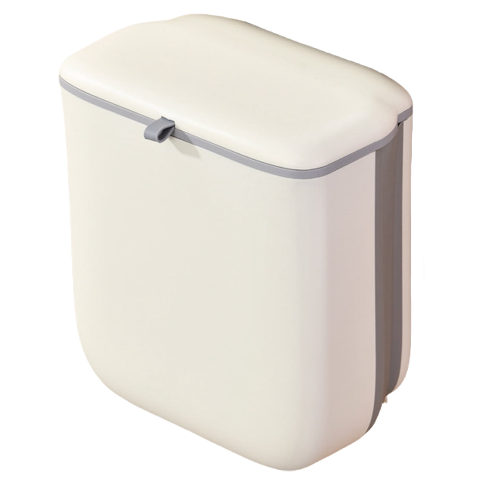 Ladaidra Brown fhgksm Foldable Hanging Kitchen Waste Bin with Lid Space ...