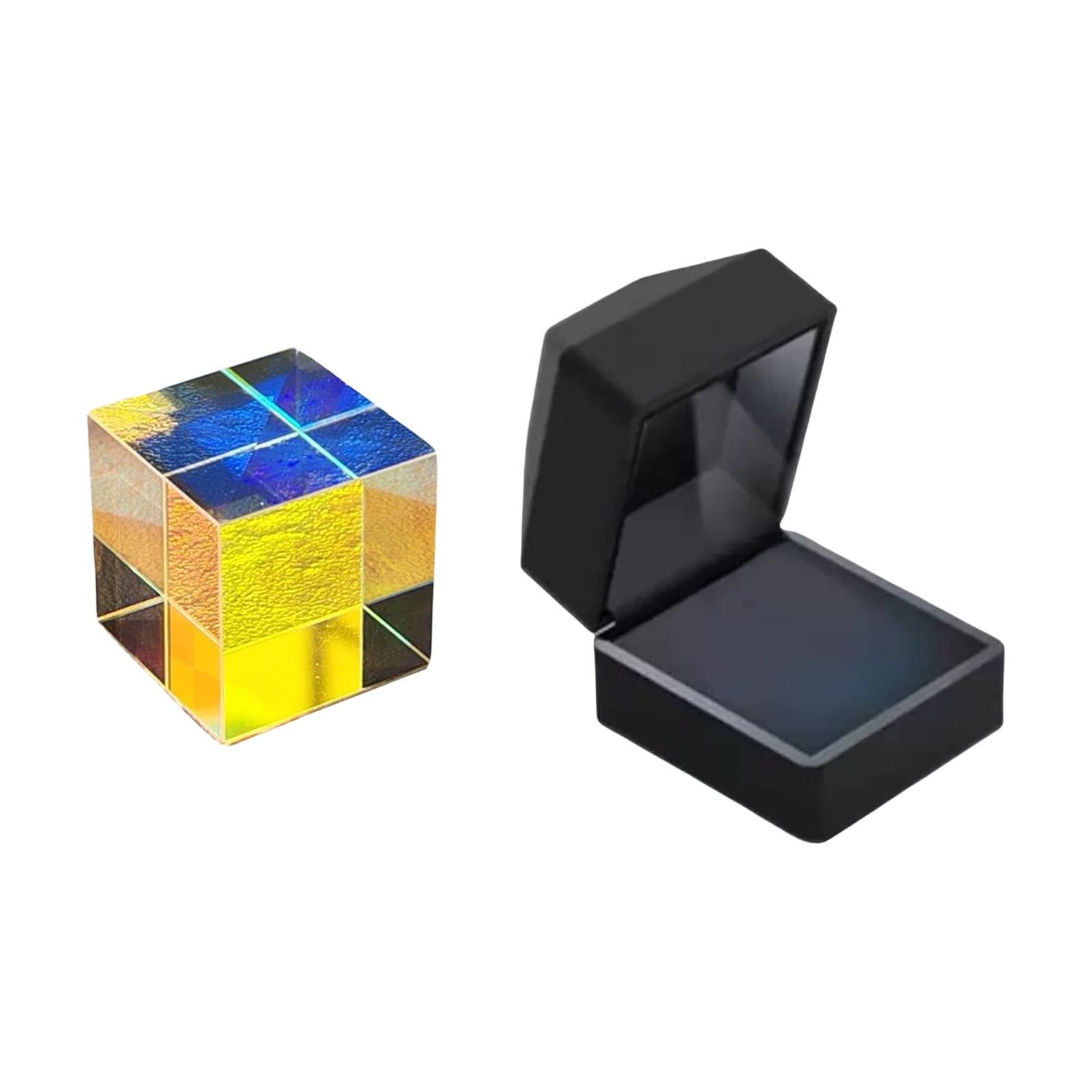 Ladaidra Brown fhgksm Glass Cubes Dichroic X Cubes Desktop Ornaments Glass for Beams Splitting ...