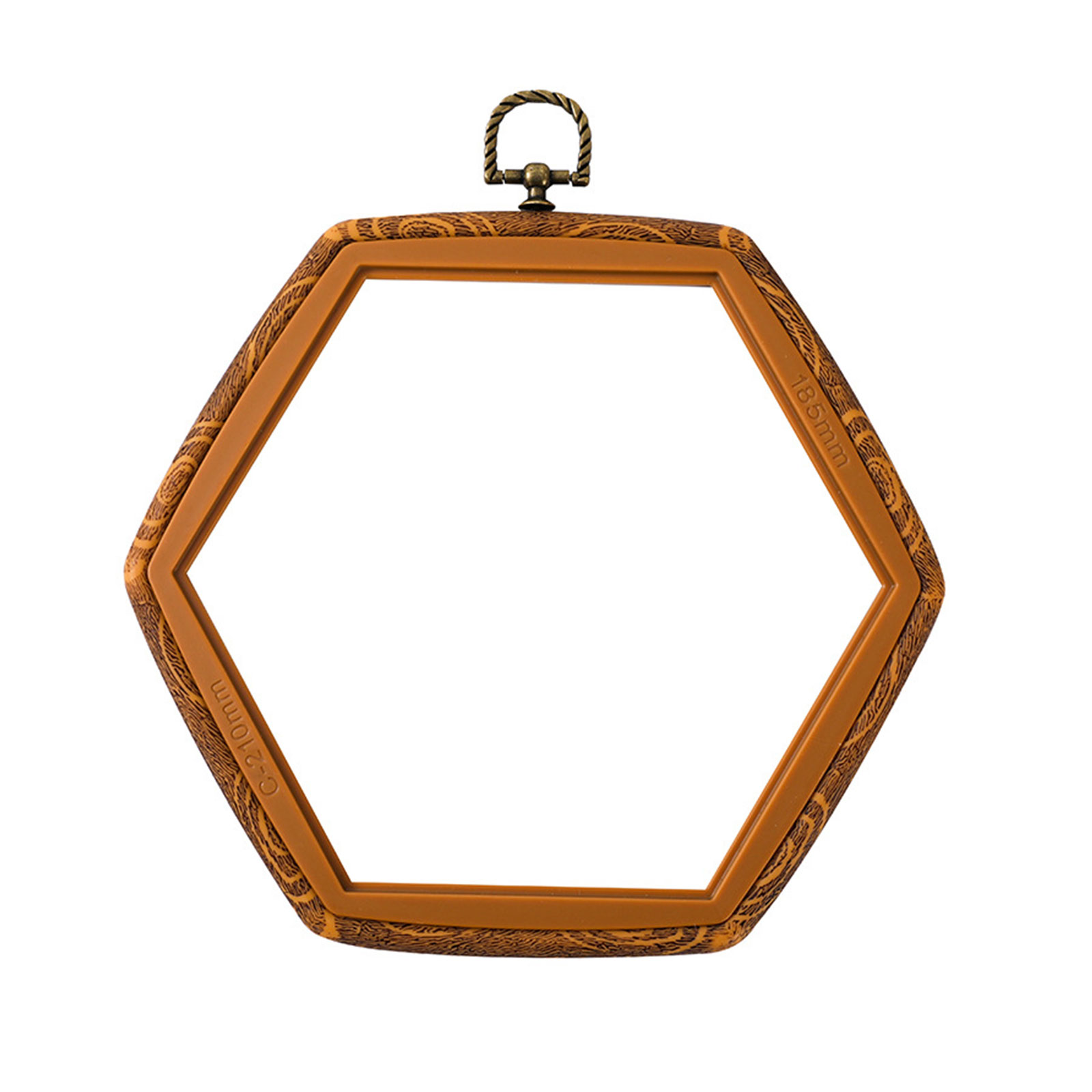 Ladaidra Brown fhgksm Hexagonal Embroidery Hoop Imitated Wood Display ...