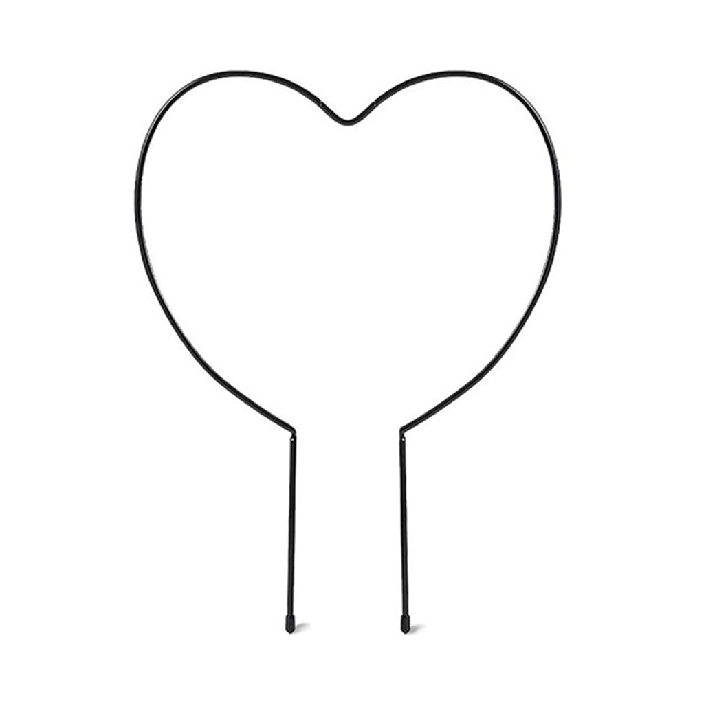 Ladaidra Brown fhgksm Metal Iron Round Heart Shaped Garden Plant Stake ...