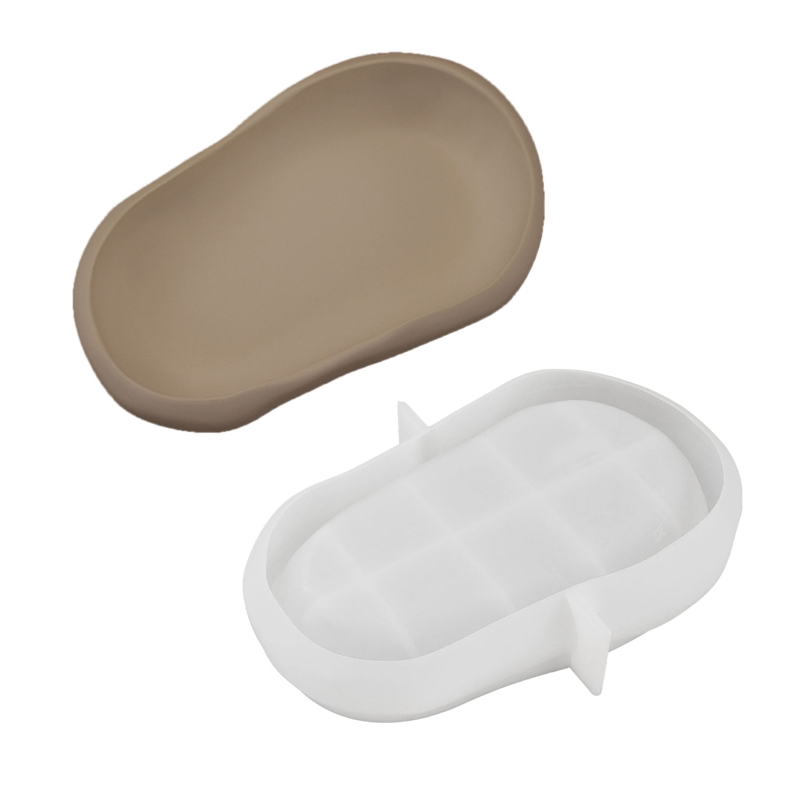 Ladaidra Brown fhgksm Oval Storage Tray Silicone Mould Jewelry Dish ...