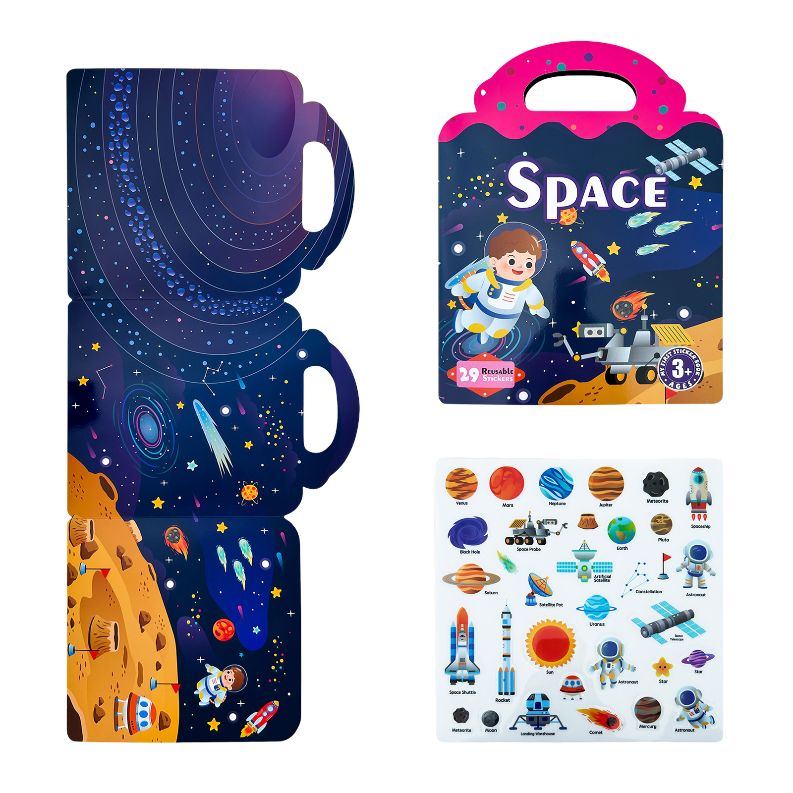 Ladaidra Brown fhgksm Reusable Sticker Book for Educational Stickers ...