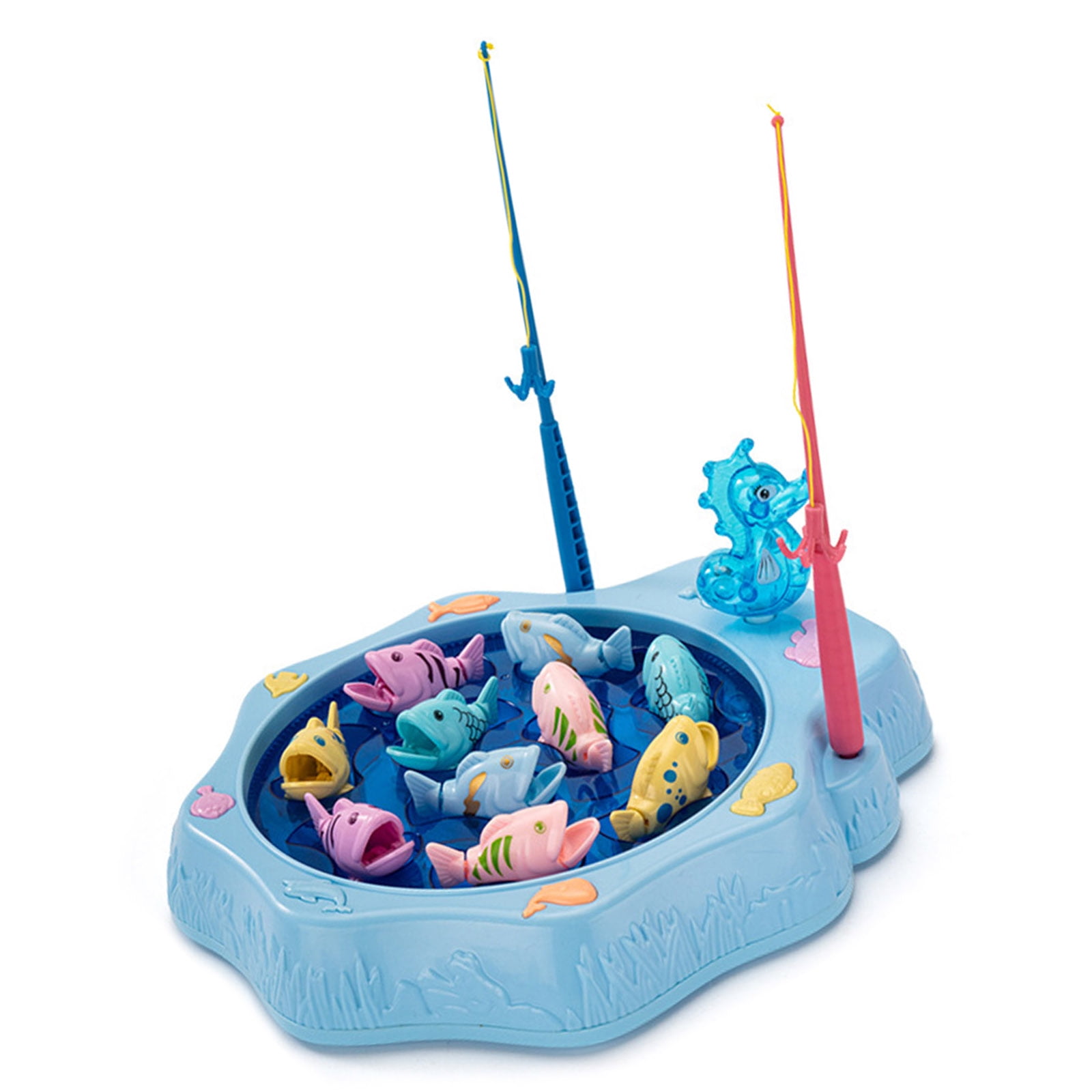 Ladaidra Brown fhgksm Rotating Fishing Game for Kids with 10 Fish and 2 ...