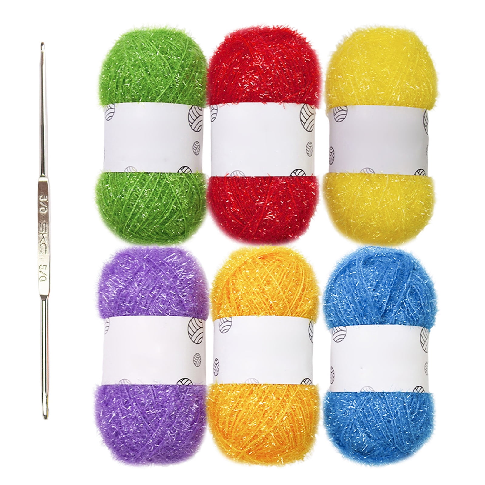 Ladaidra Brown fhgksm Scrubs Yarn for Dishcloths Crocheting Polyester ...