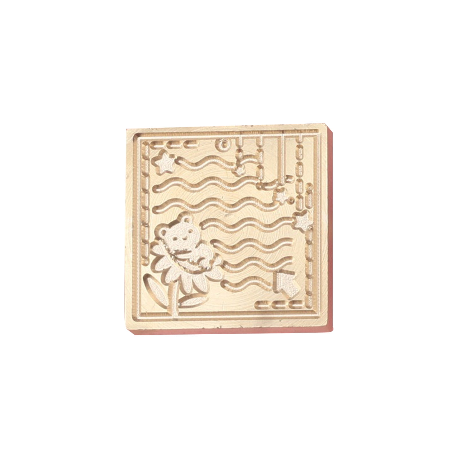 Ladaidra Brown fhgksm Seal Stamp Square Paint Seal Head Cartoon Bear ...