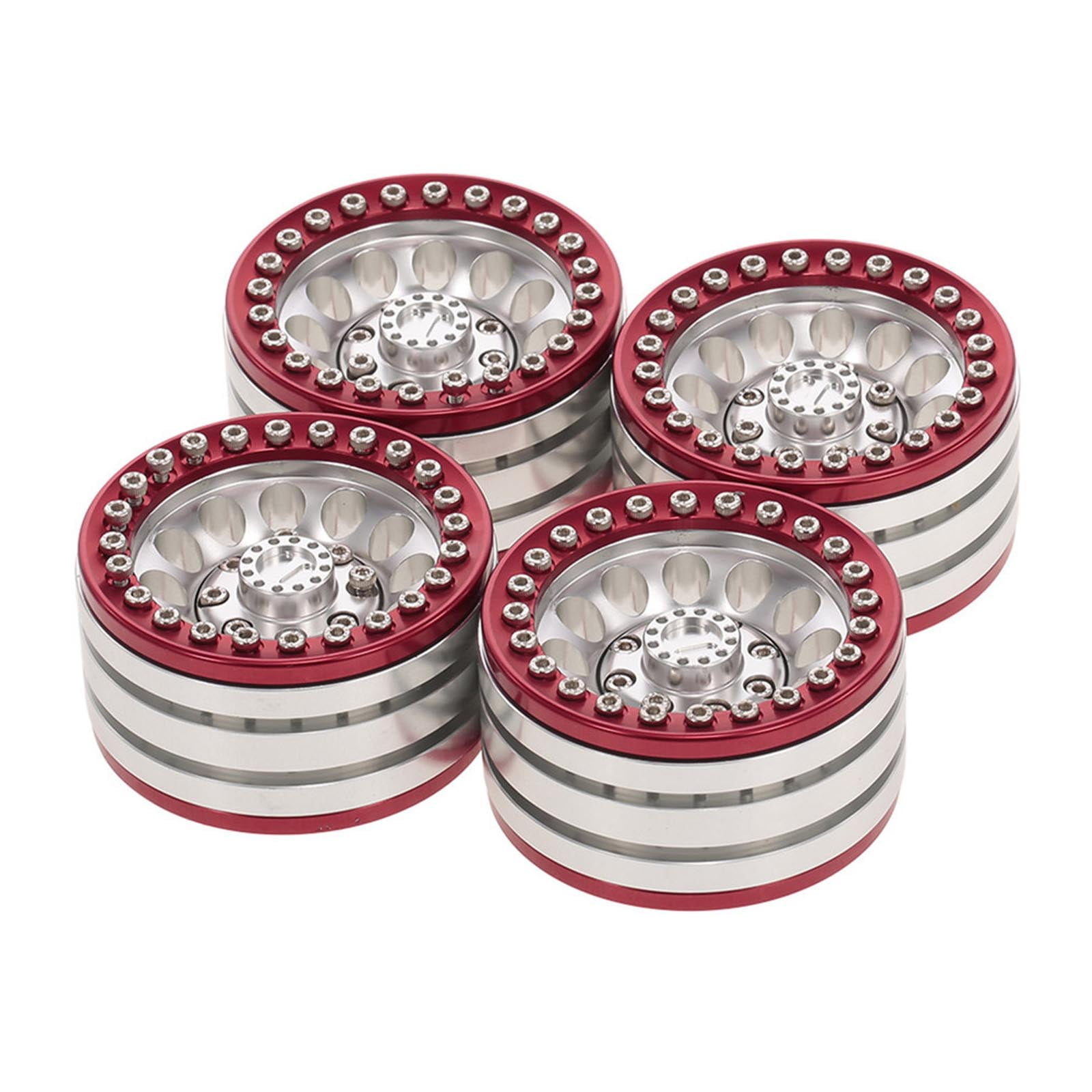 Ladaidra Brown fhgksm Set of 4 Remote Control Wheel Rim Metal Wheel Rims Tool for 1/10 Model ...