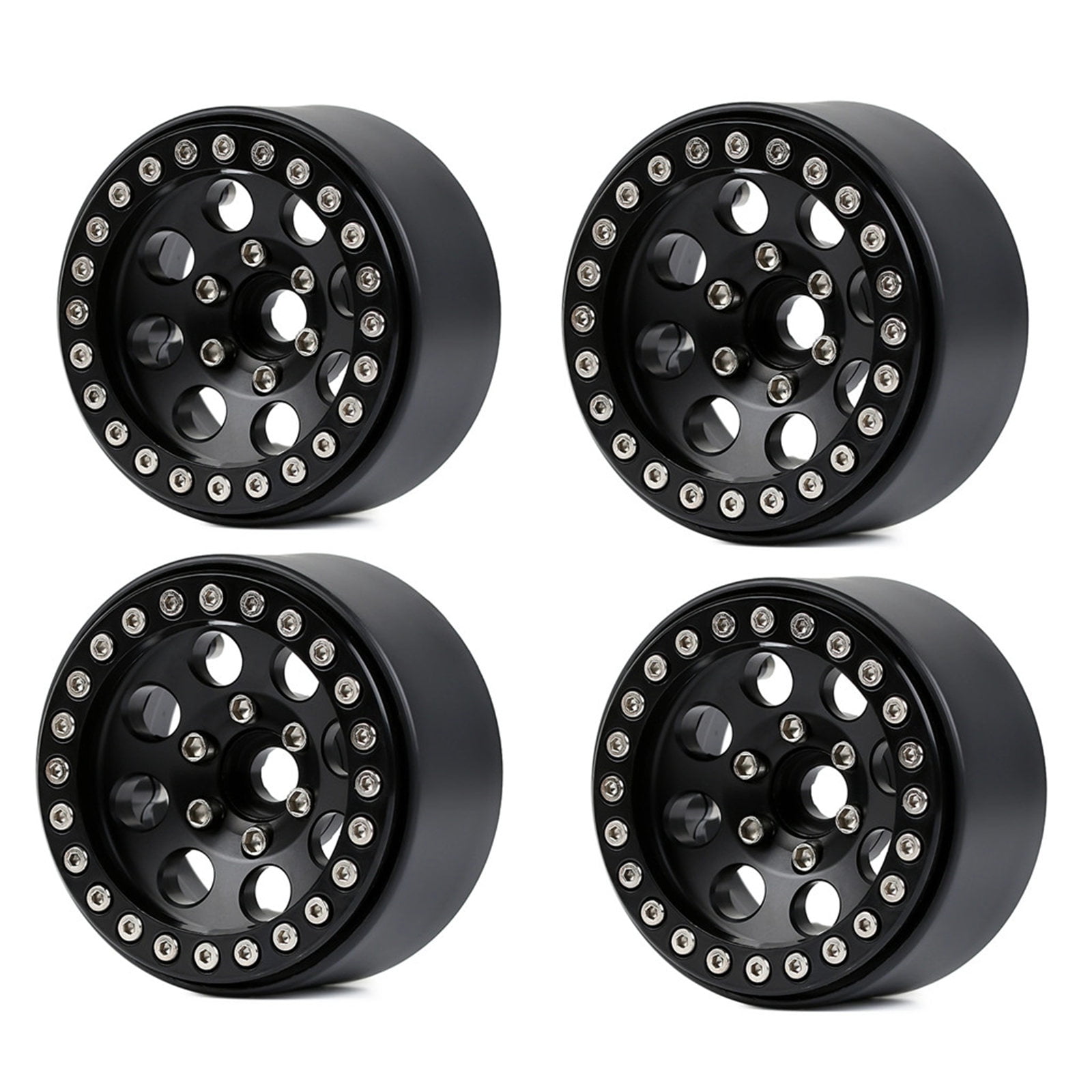 Ladaidra Brown fhgksm Set of 4 Remote Control Wheel Rims Metal Wheel Rims Tool for 1/10 Model ...