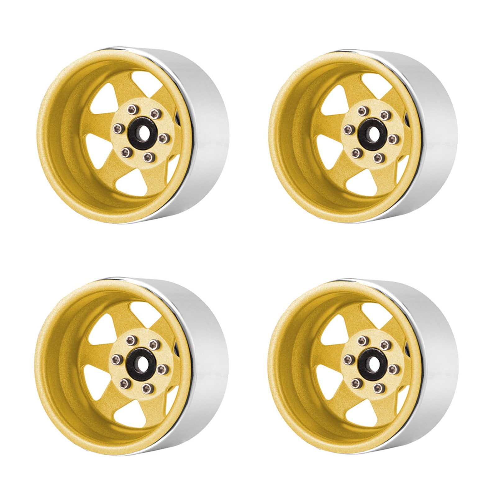 Ladaidra Brown fhgksm Set of 4 Remote Control Wheel Rims Metal Wheel ...
