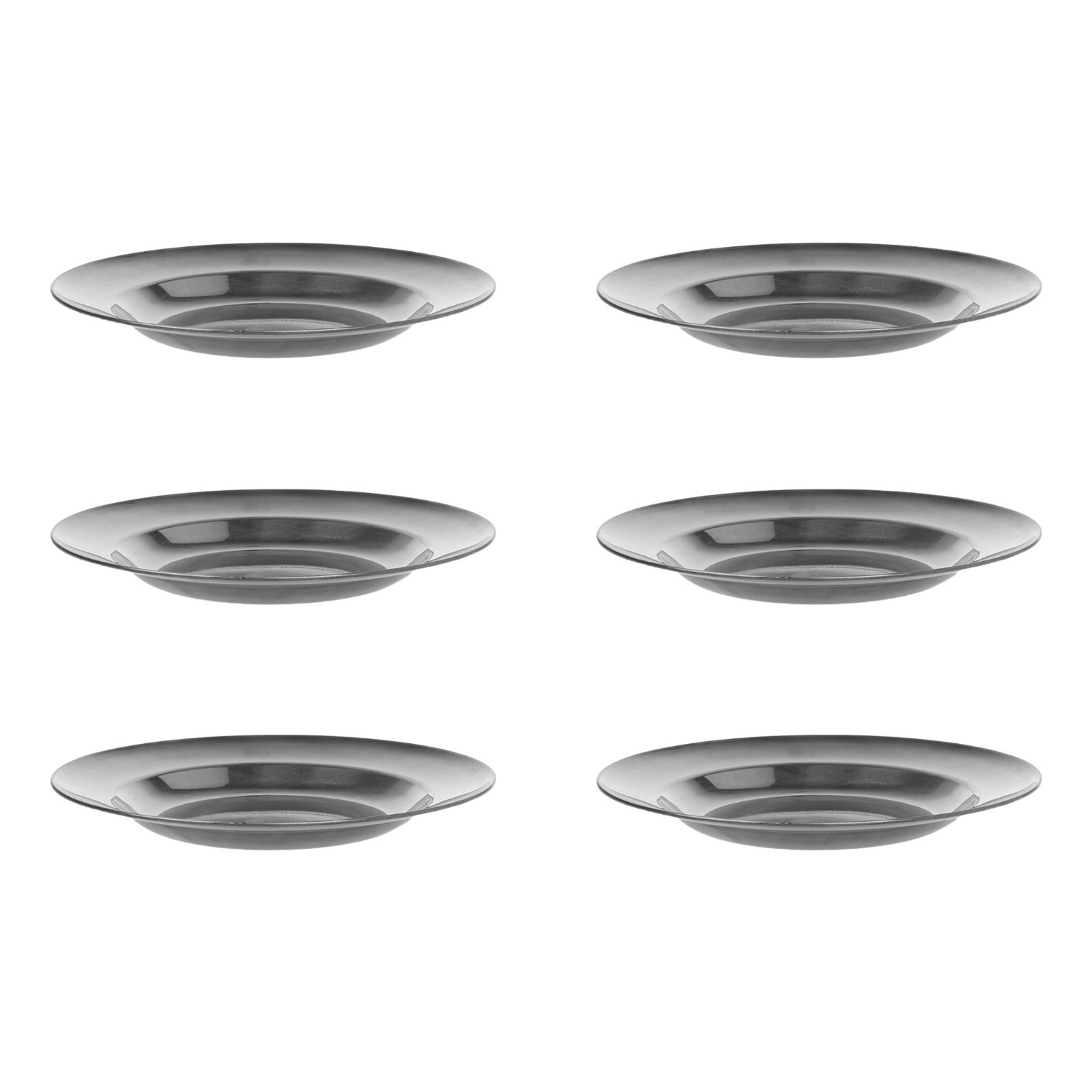 Ladaidra Brown fhgksm Set of 6 Convenient Steel Platters Cooking Plate ...