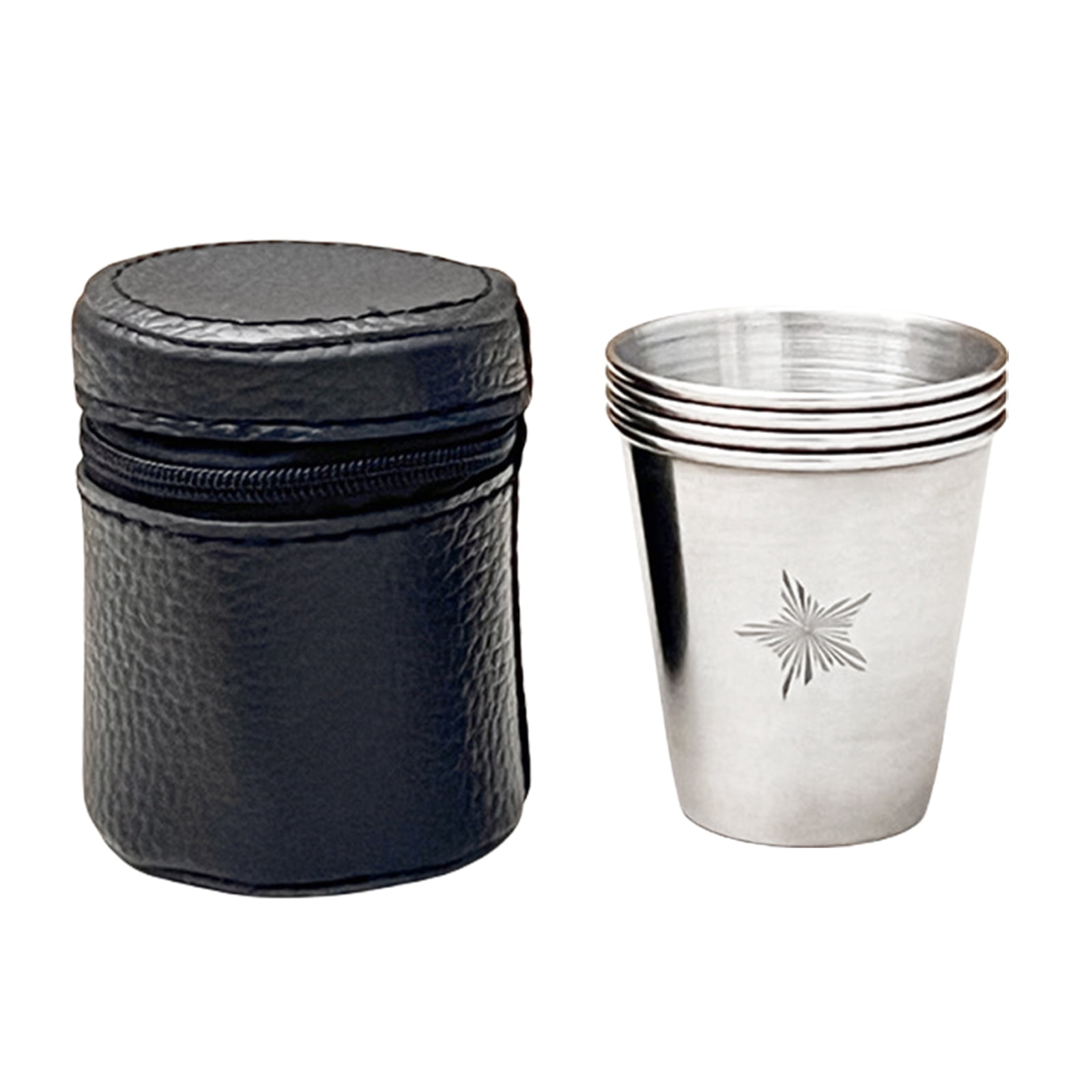 Ladaidra Brown fhgksm Stainless Steel Shot Cup Set Portables Small Cups ...