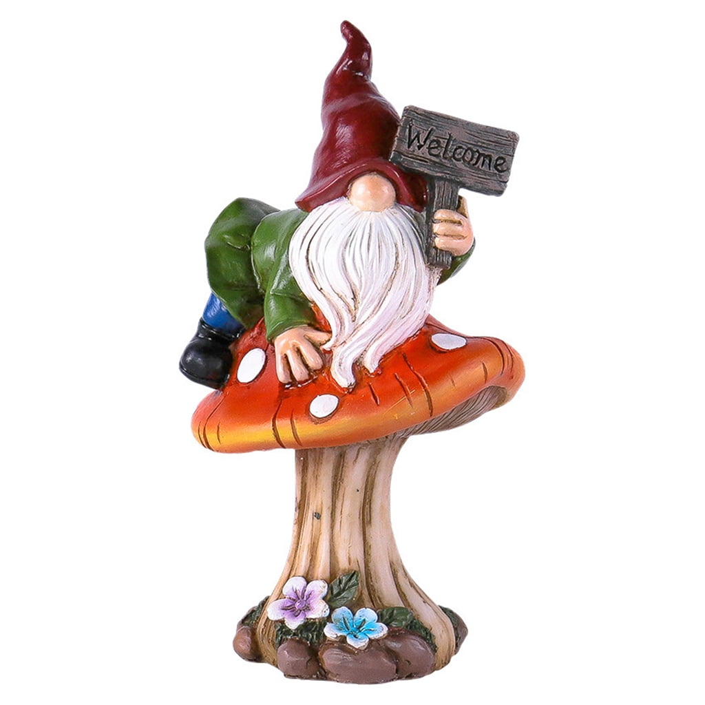 Ladaidra Brown fhgksm Statue Outdoor Welcome Sign Hand-painted Dwarf ...