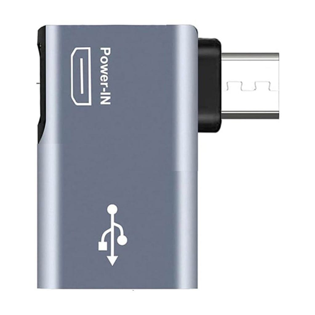 LadaidraBF 2-in-1 Power-in Micro USB OTG Adapter 90 Degree Left /Right ...