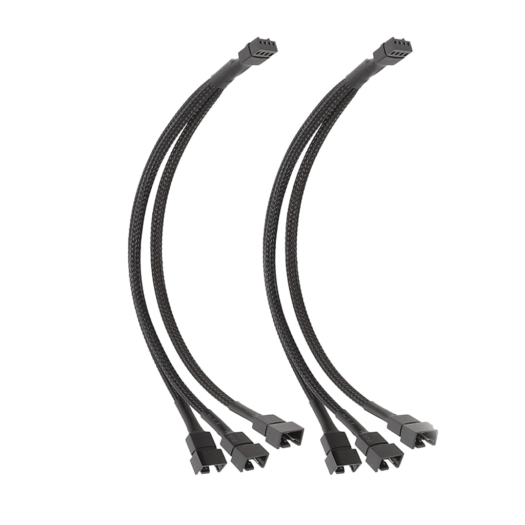 LadaidraBF 2Pcs 3/2/1 Way 4Pin PWM Fan Splitter Fan Converters Cable ...
