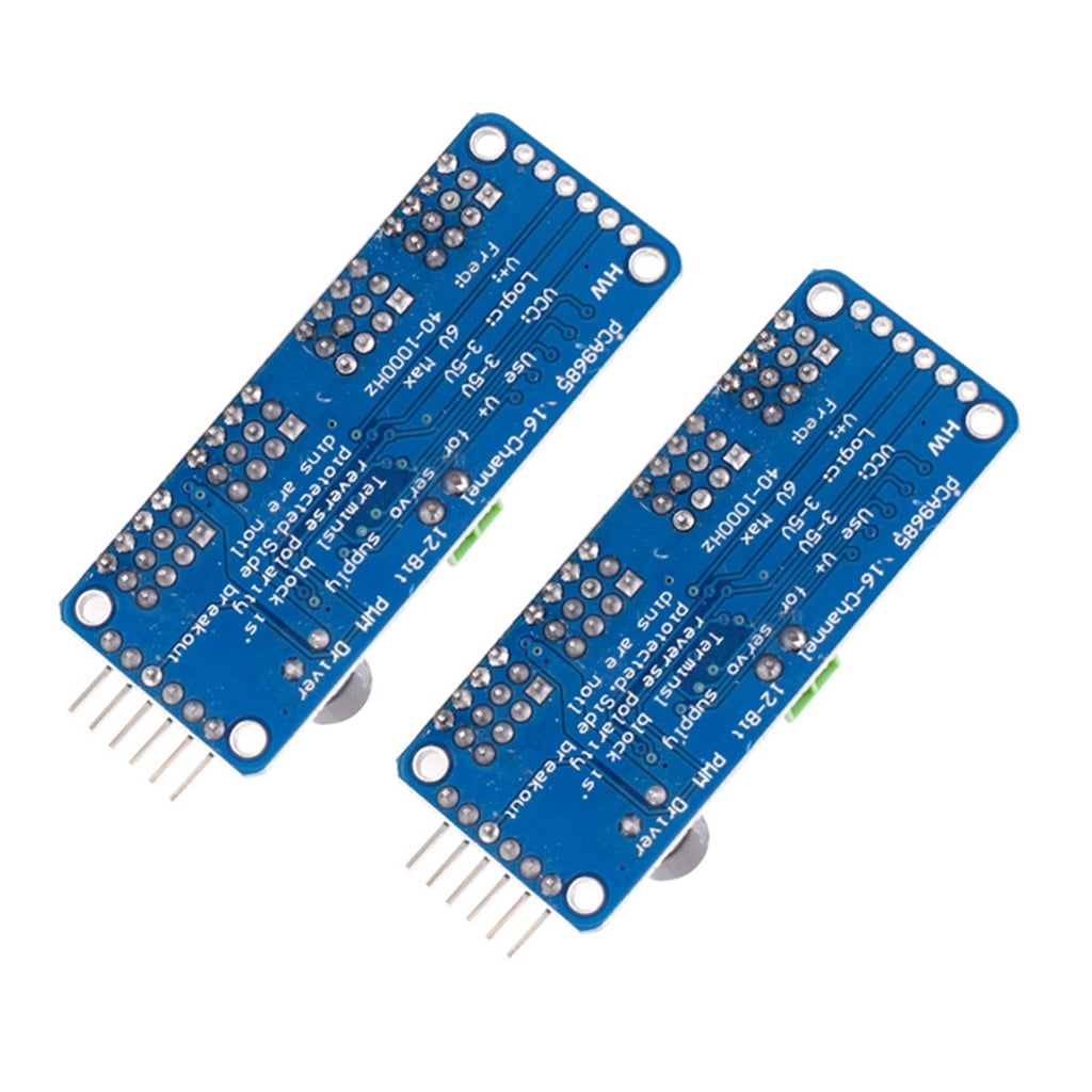 LadaidraBF 2Pcs PCA9685 16 Channel 12-Bit PWM Servo Motor Driver Module ...
